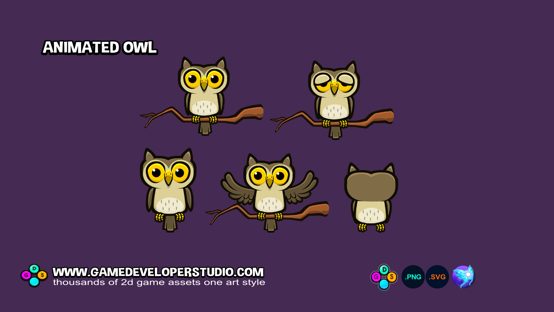 Robert Brooks - Animated owl