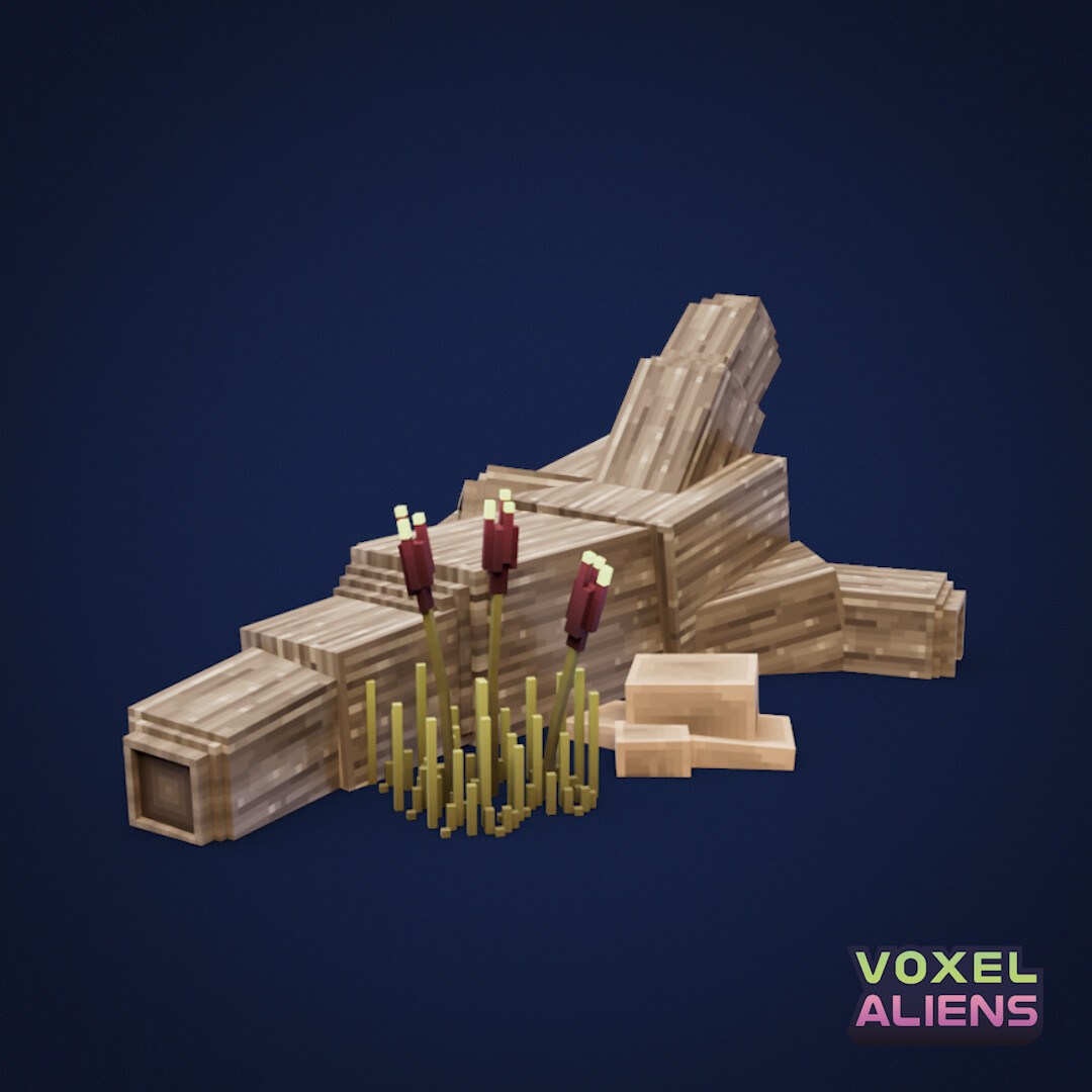Voxel Aliens - Nature Props - Voxel Art
