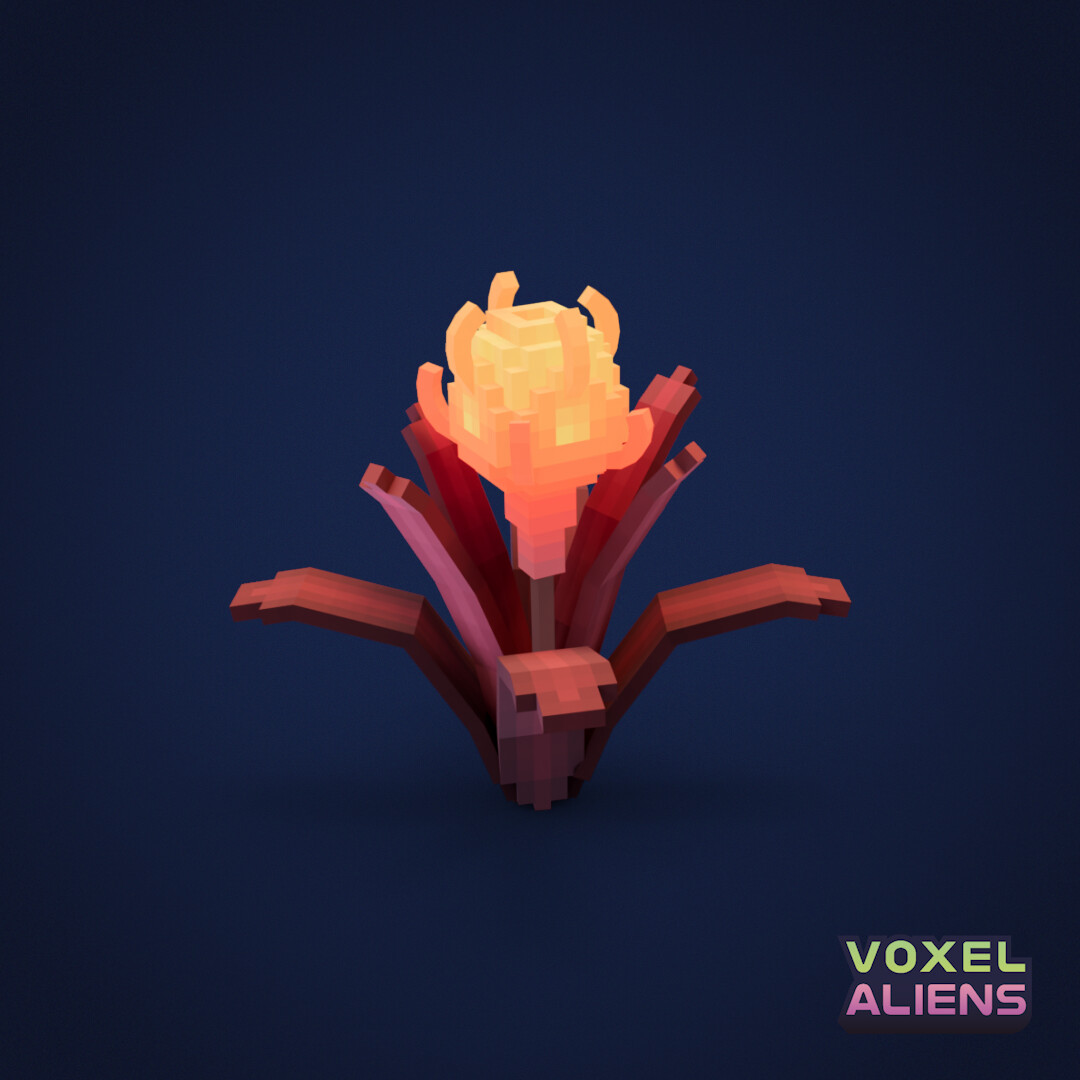 Voxel Aliens - Nature Props - Voxel Art