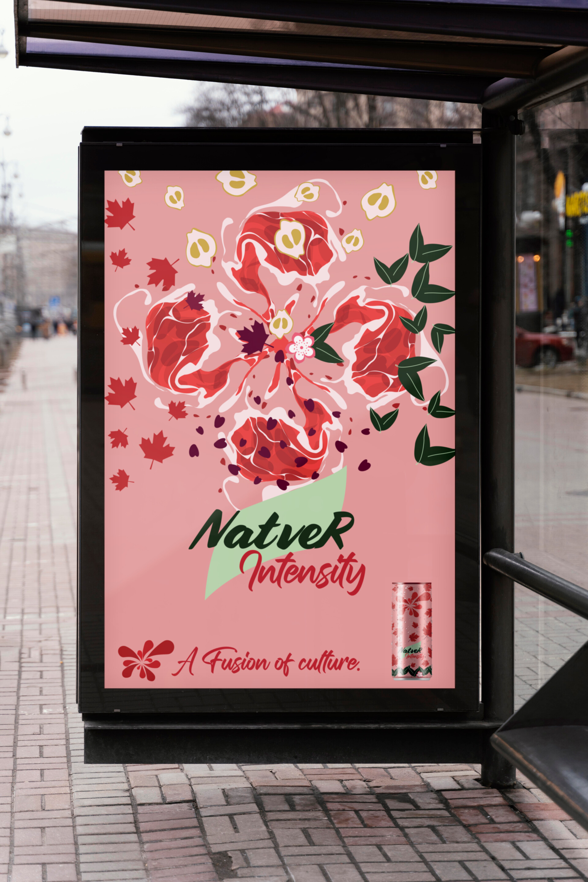 Shelly - NatveR - Drink cans and advertising posters