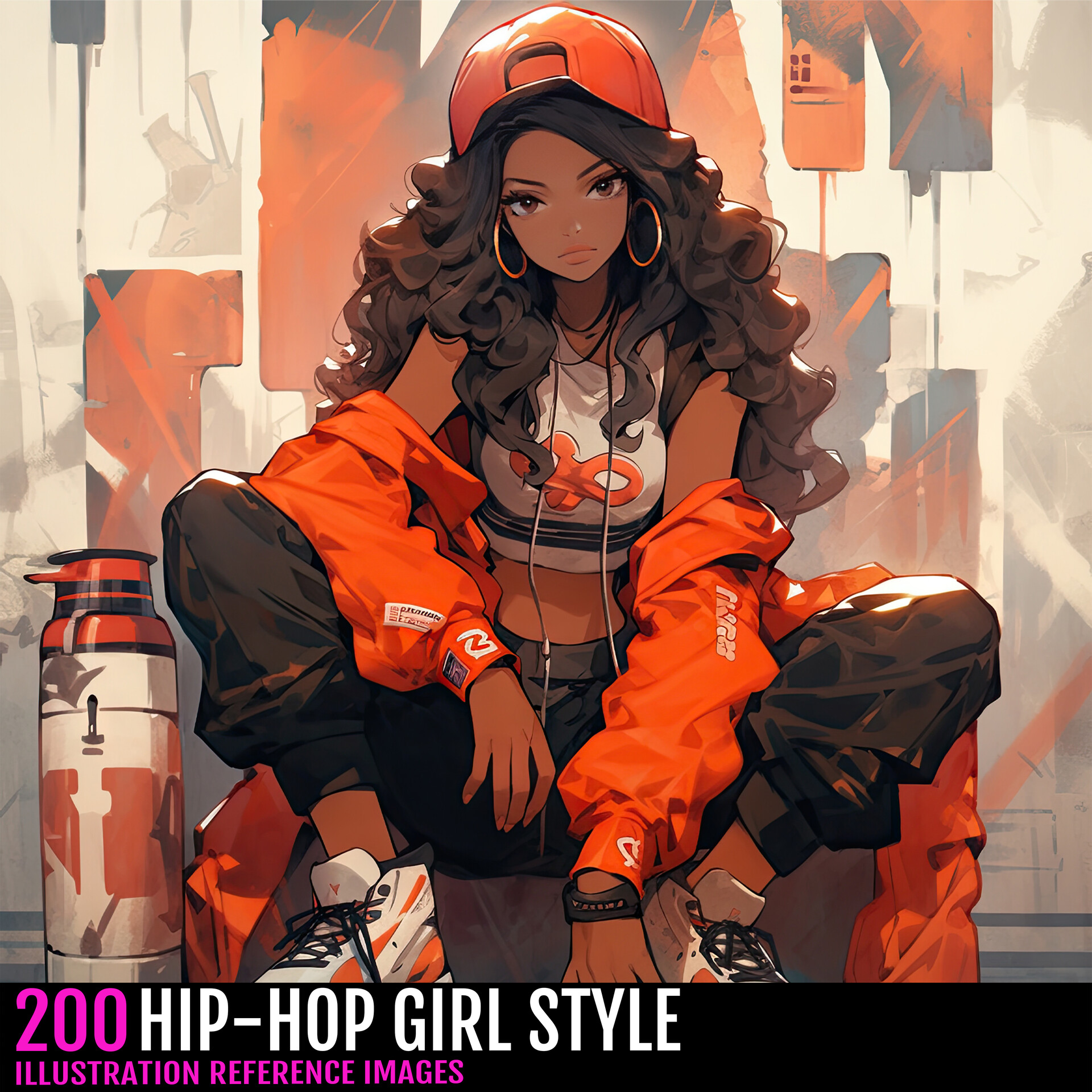 ArtStation - 200 HIP-HOP GIRL STYLE