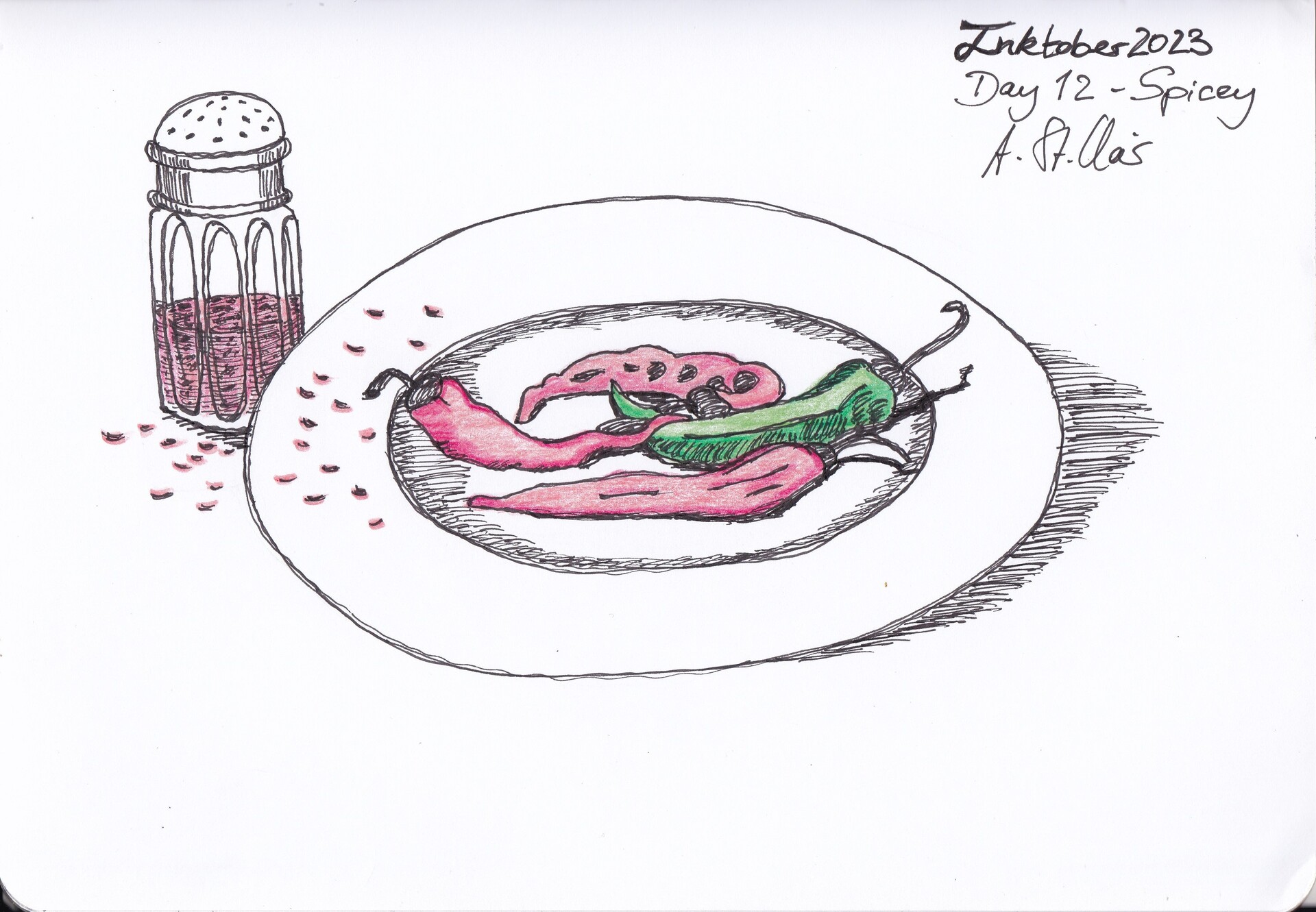 ArtStation - #Inktober 2023 Day 12 - Spicey