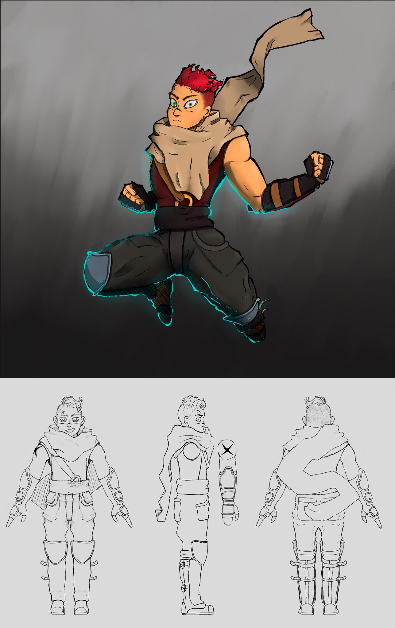 Jeff Row - Cel - Game Ready Hand Painted Stylized Character - Practice