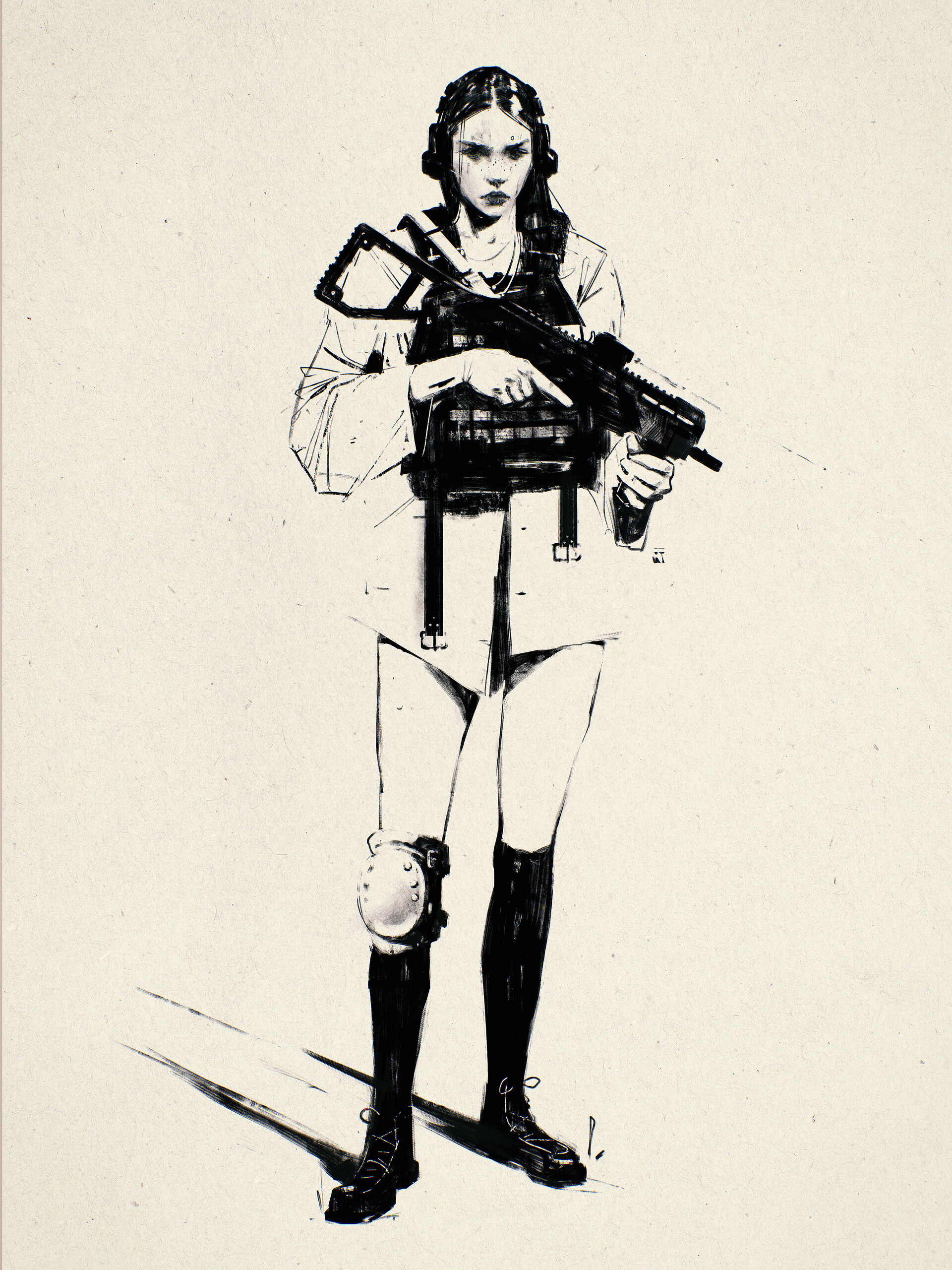 Sketch - UMP light by Daniel B Walsh : r/ImaginarySoldiers