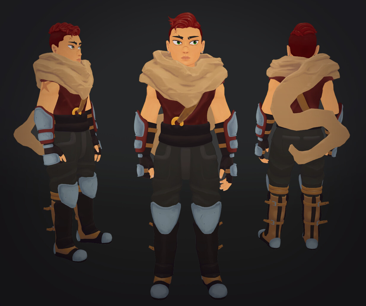 Jeff Row - Cel - Game Ready Hand Painted Stylized Character - Practice