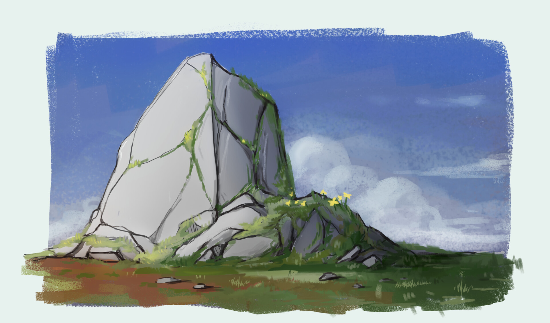 Jorden Prussing - Trees and rocks studies