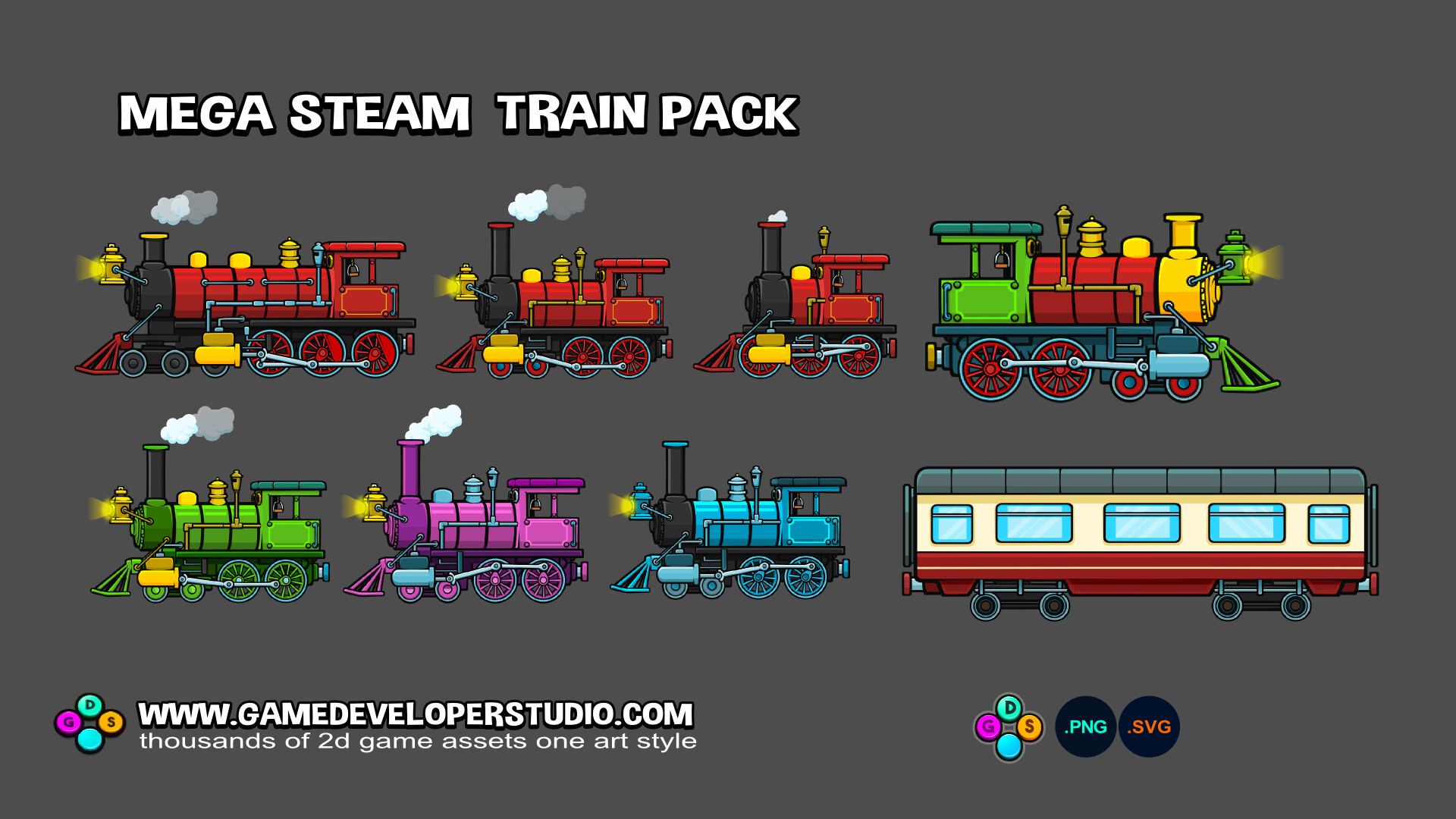 Robert Brooks - Mega steam engine game asset pack