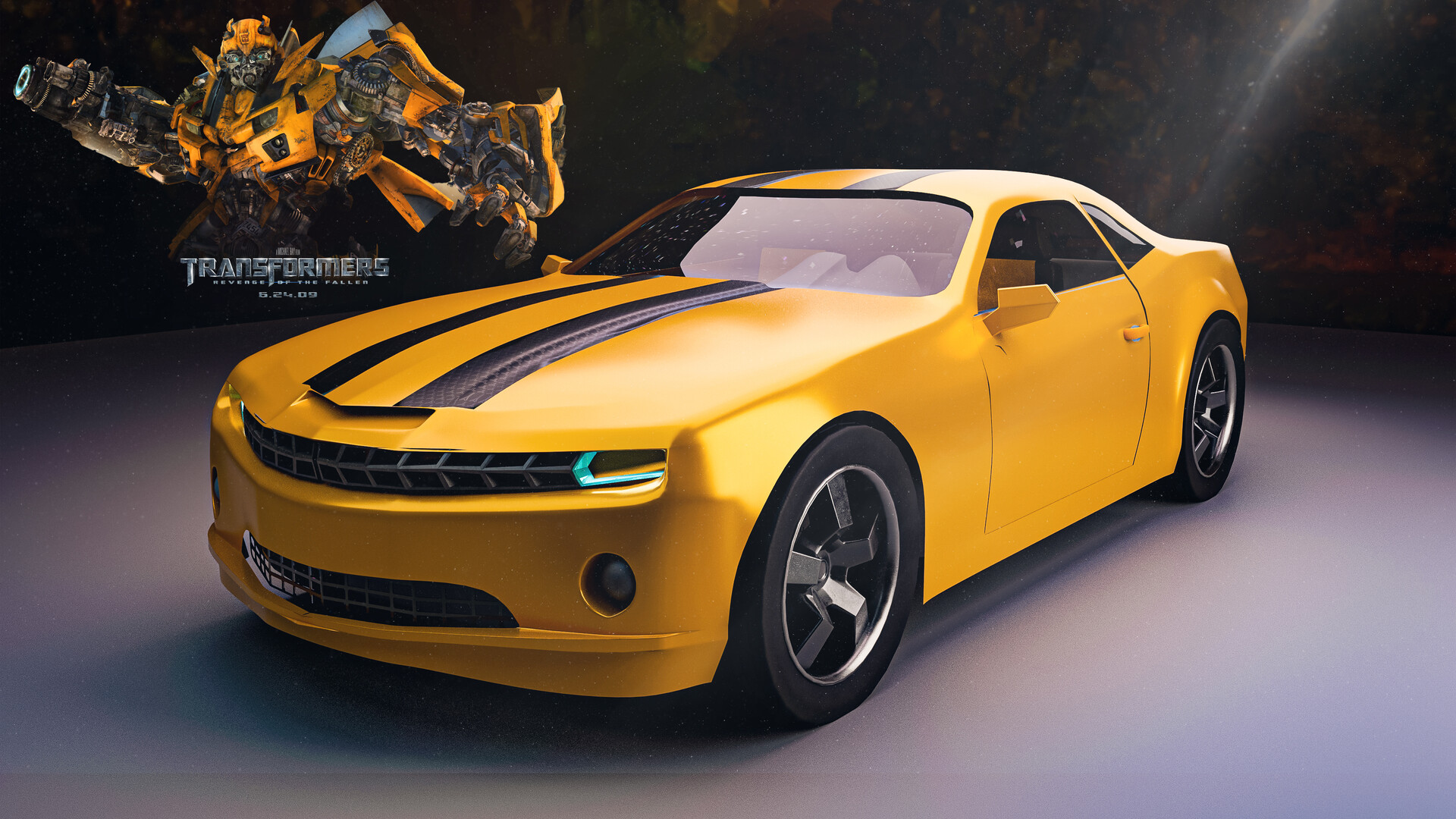 ArtStation - Chevrolet Bumblebee 3D Car Model in Maya
