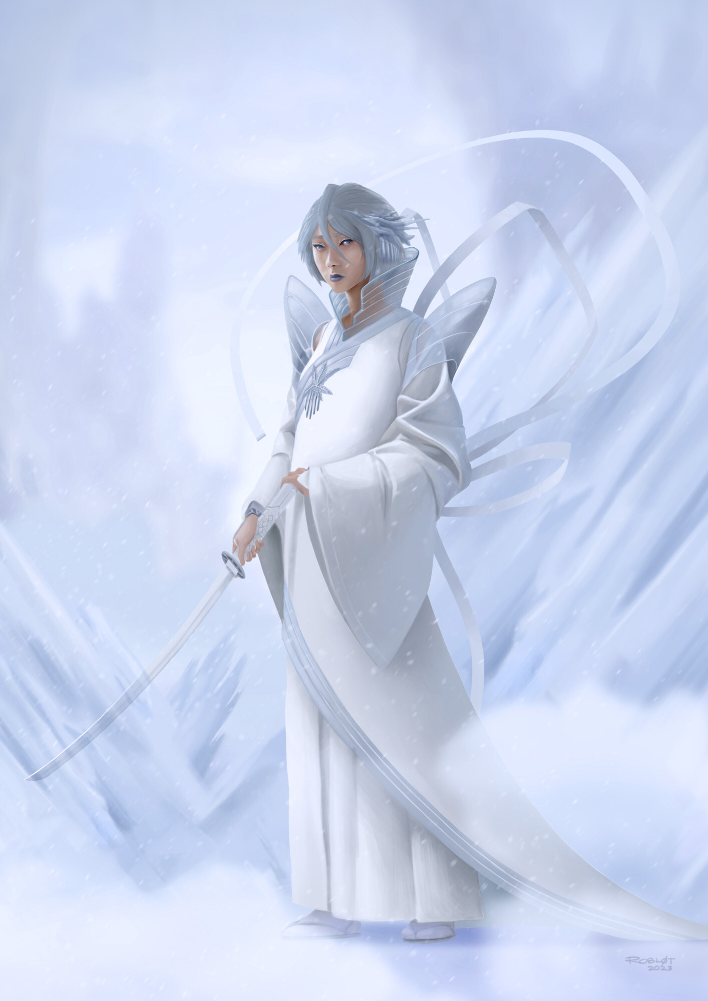 ArtStation - Bleach: TYBW Fanart - Kuchiki Rukia's Hakka no Togame