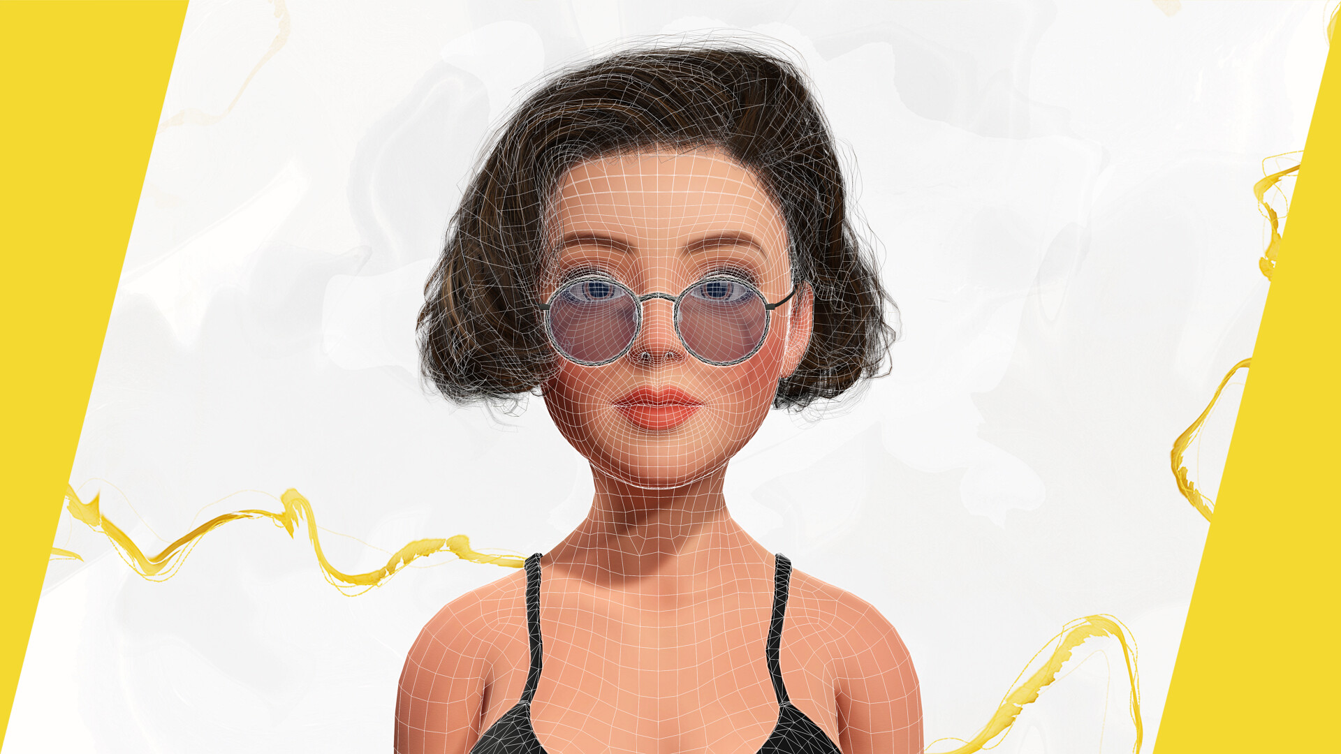 ElegantMesh Studios - Charm Realistic - Stylized Cartoon Woman Fully Rigged