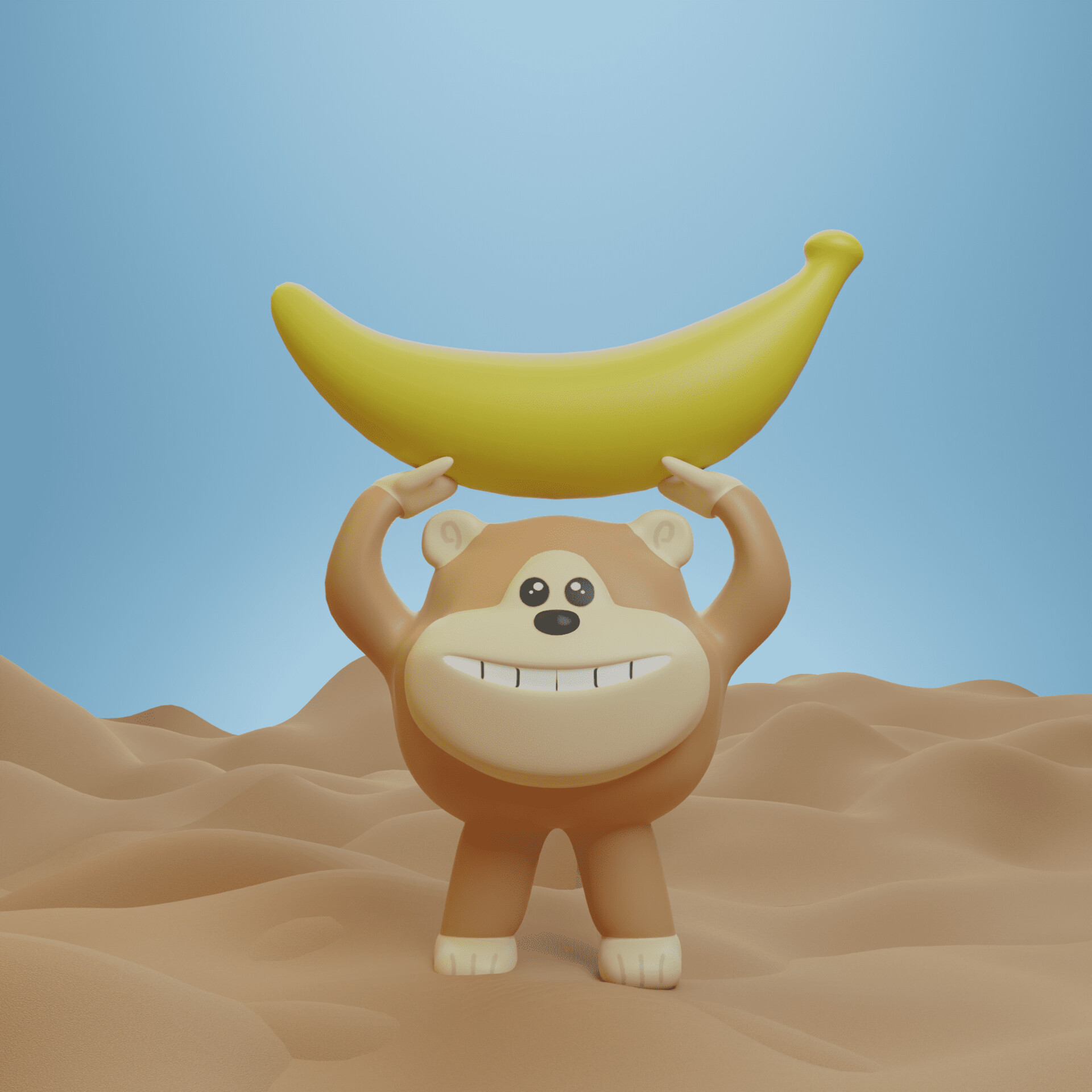 ArtStation - Chibi Monkey | 3D - Blender