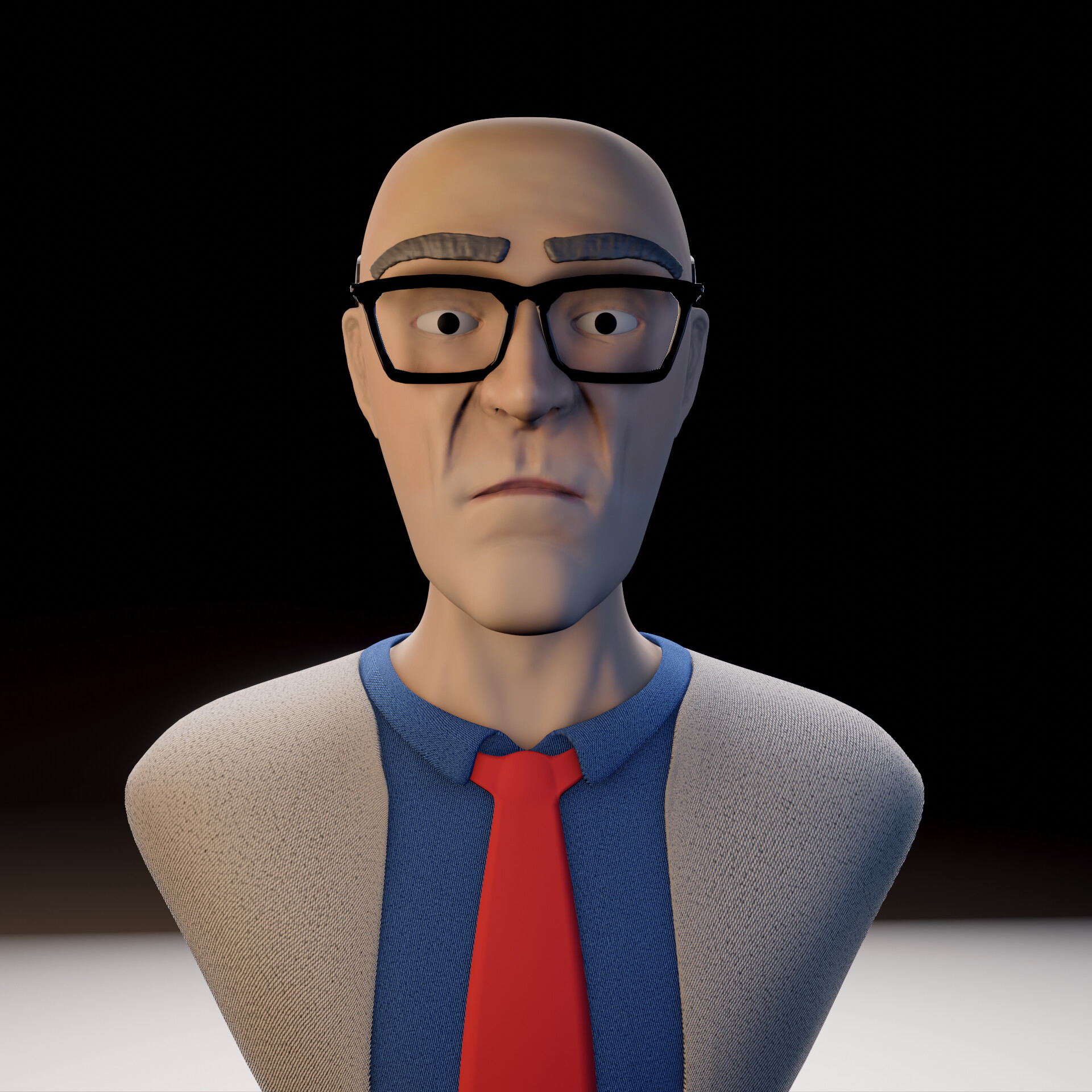 ArtStation - Half-Life 1 Scientist Bust - Progress 2