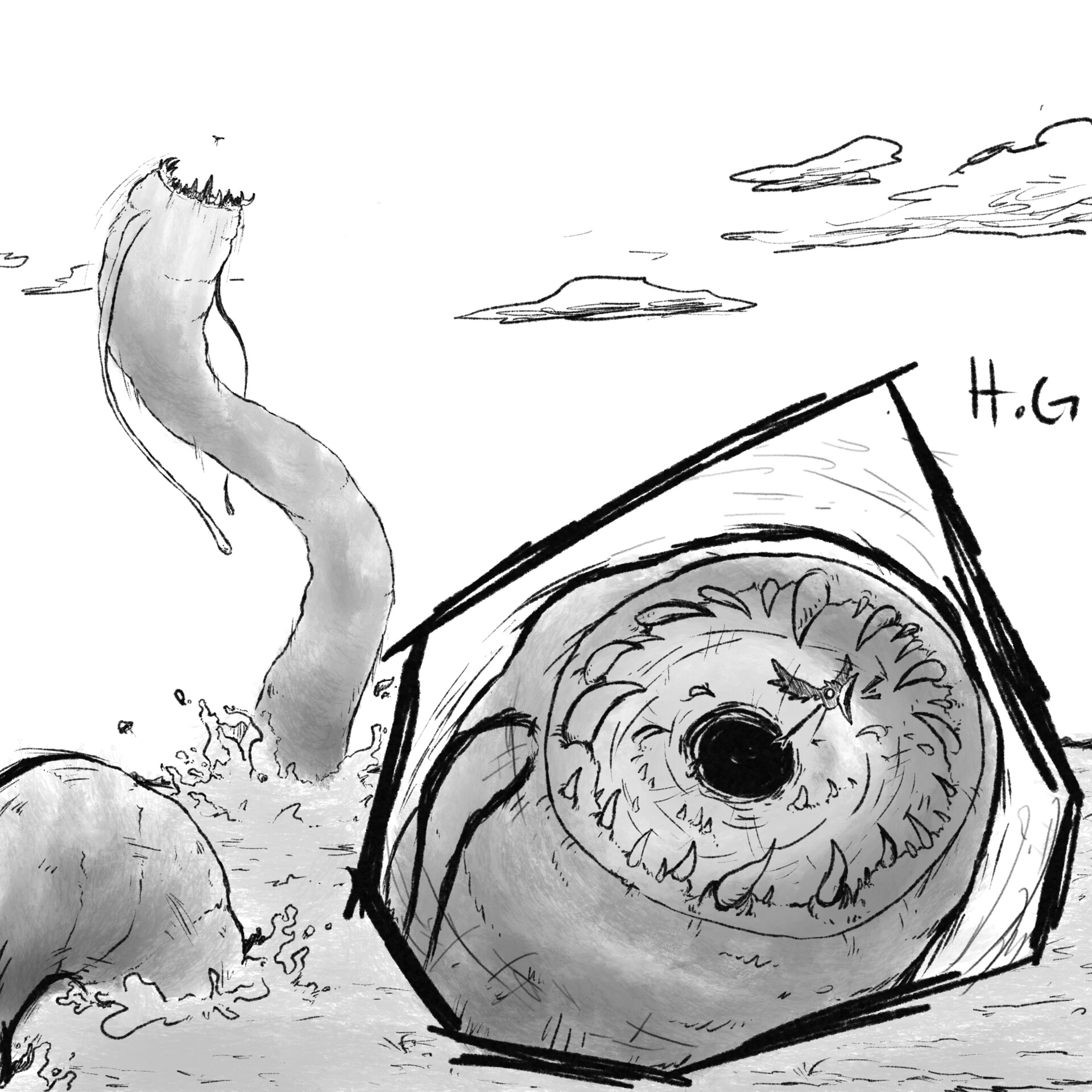 ArtStation - Inktober #13 Worm