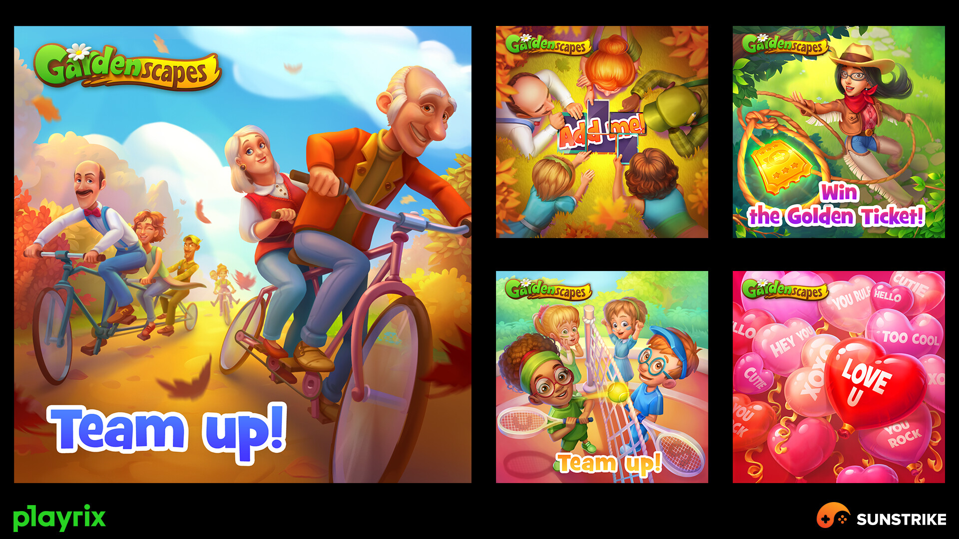 SunStrike Studios - Playrix banners and illustrations