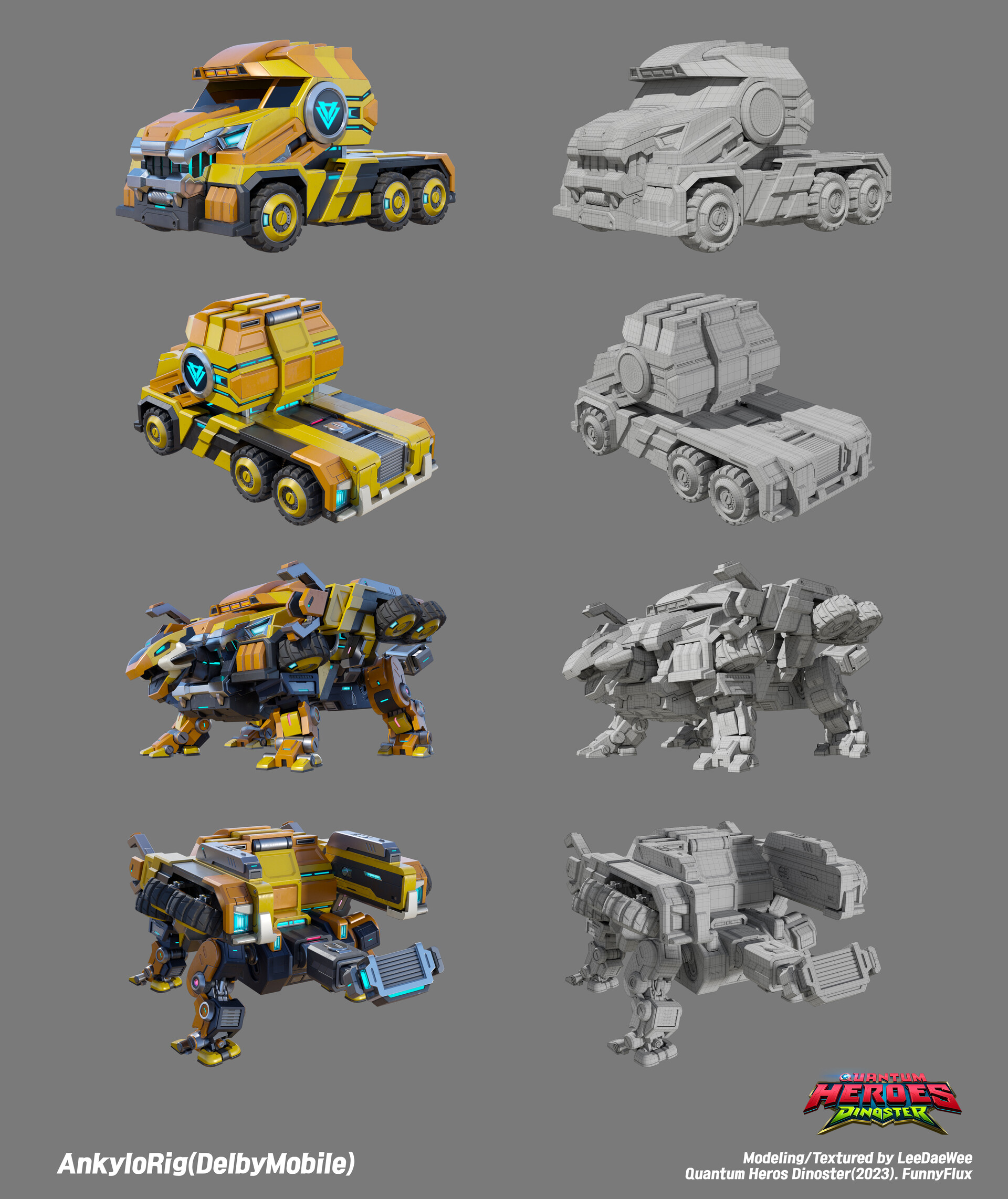 David Lee - QuantumHeros Dinoster - AnkyloRig