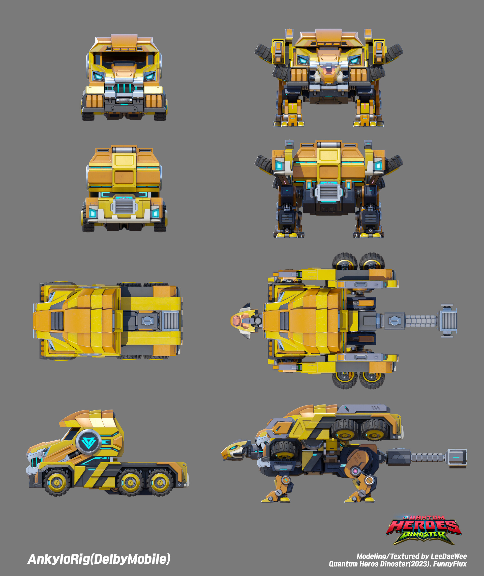 David Lee - QuantumHeros Dinoster - AnkyloRig