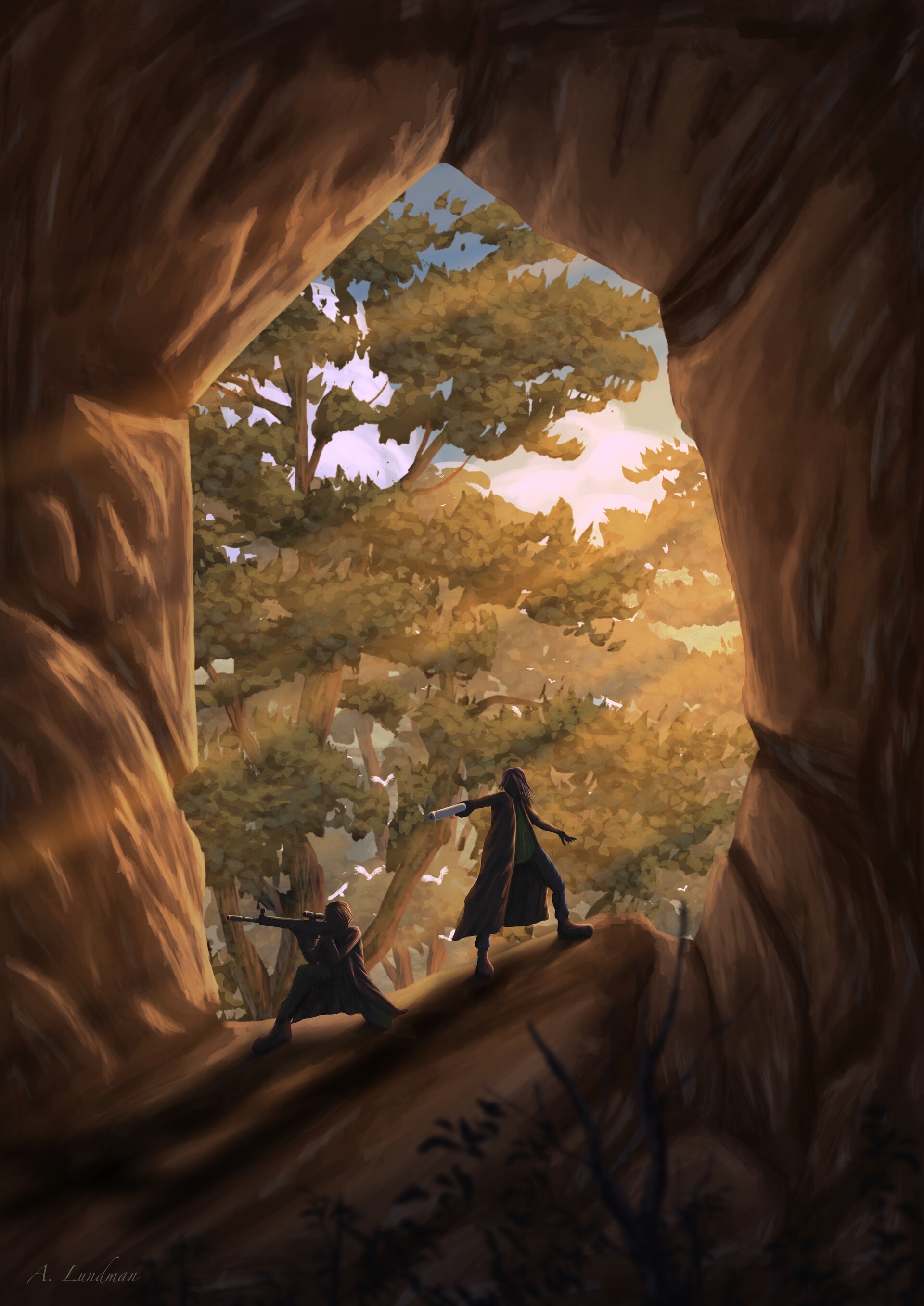 ArtStation - Exploring the cave