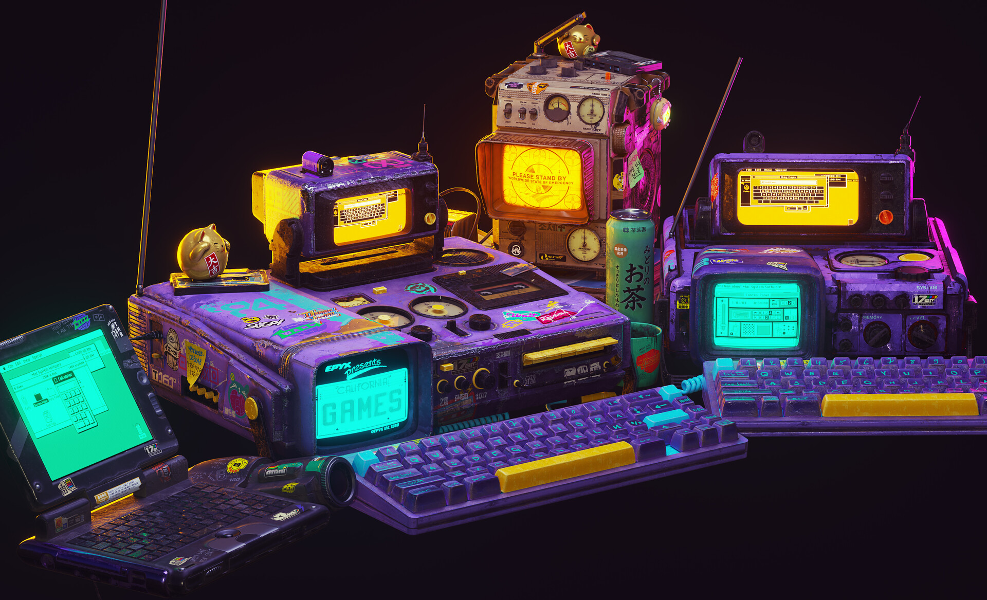 ArtStation - Sanyo DIY Retro Cyberdecks