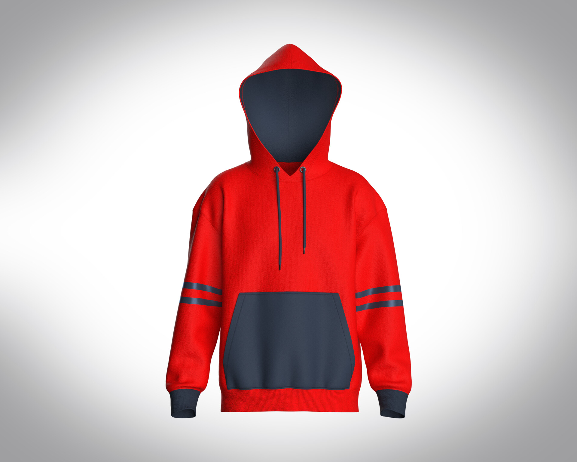 ArtStation - Men's Red Stylish Hoodie