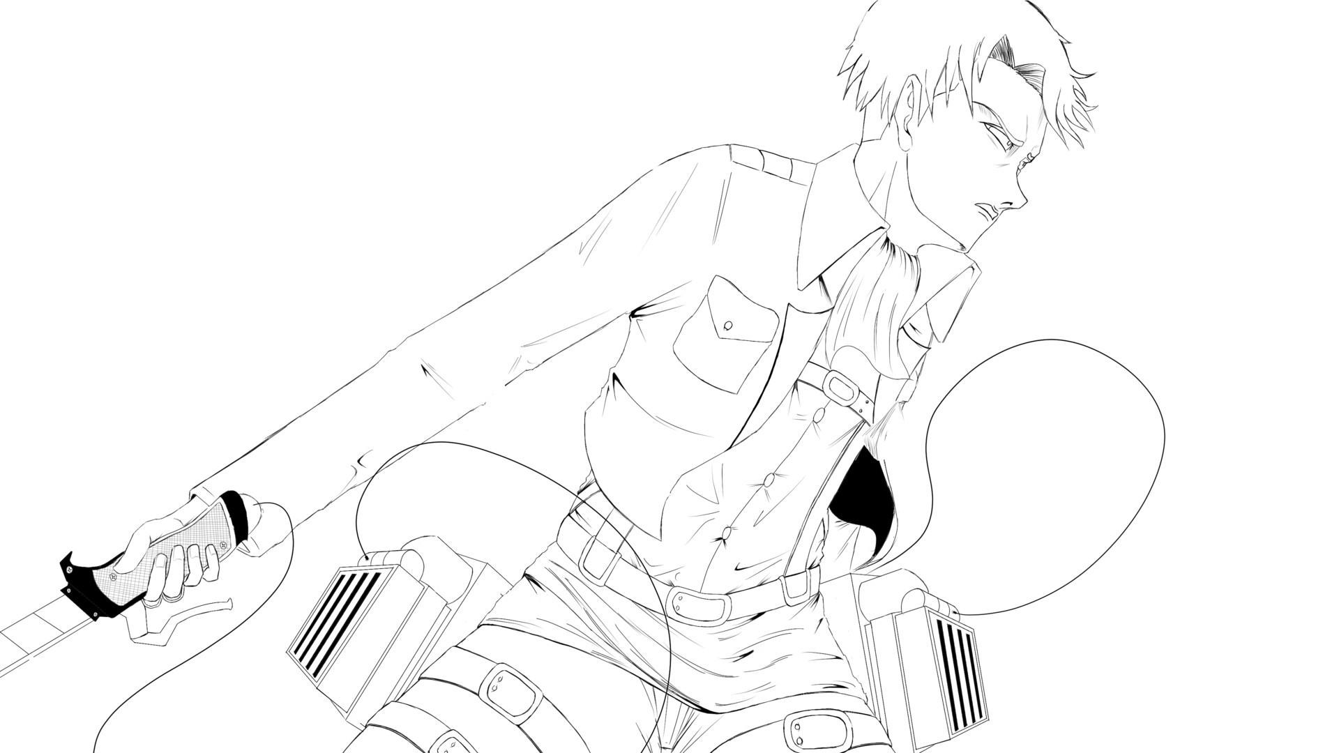 attack on titan levi coloring page