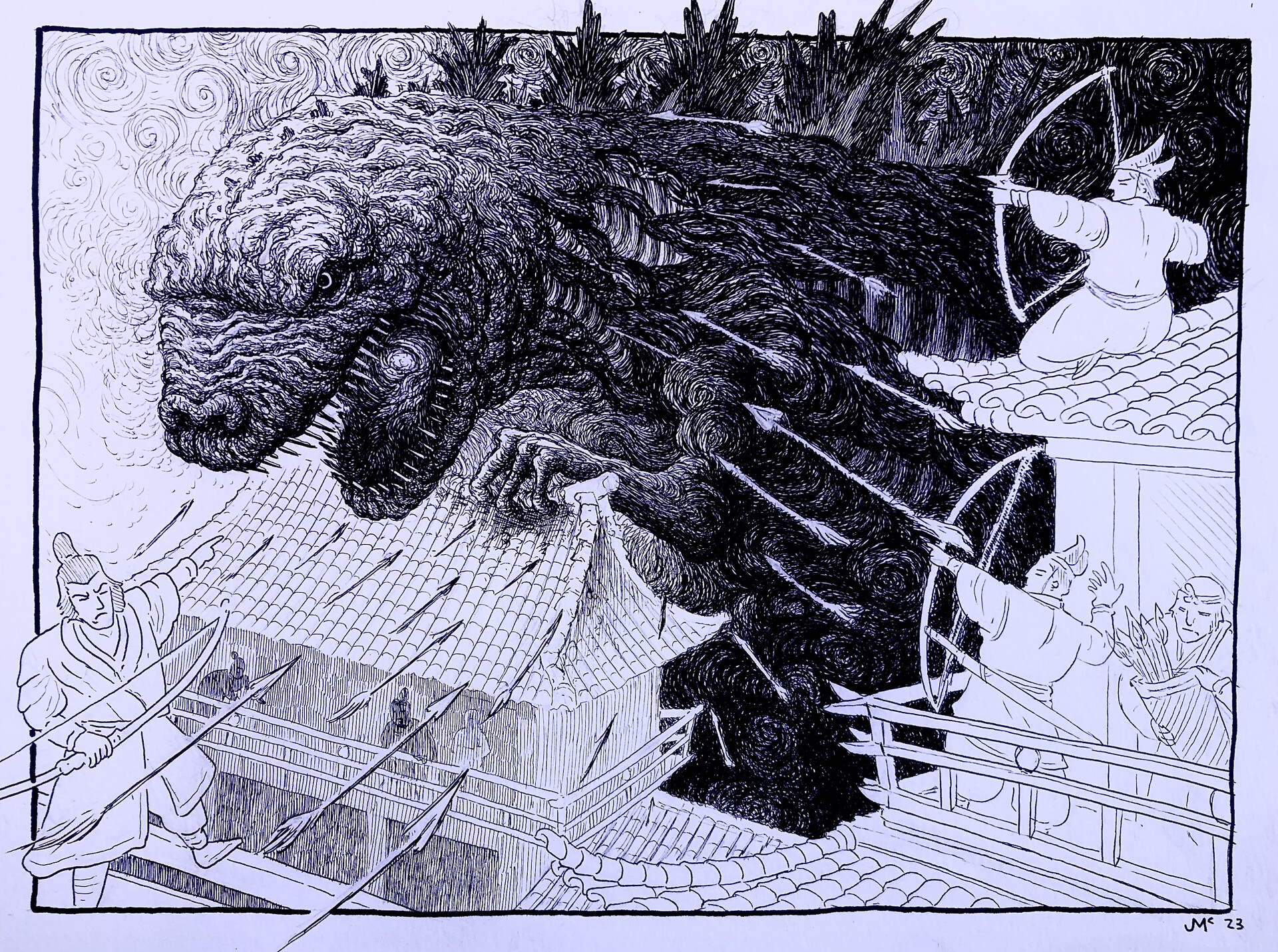 ArtStation - Godzilla vs Samurai