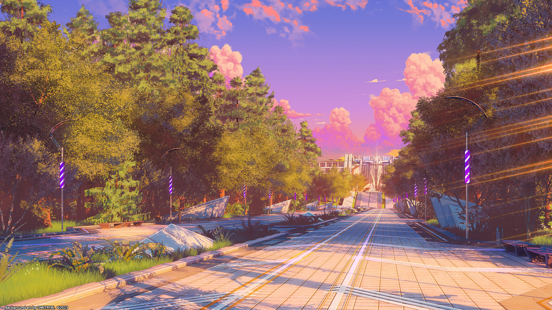 ArtStation - Alley sunset