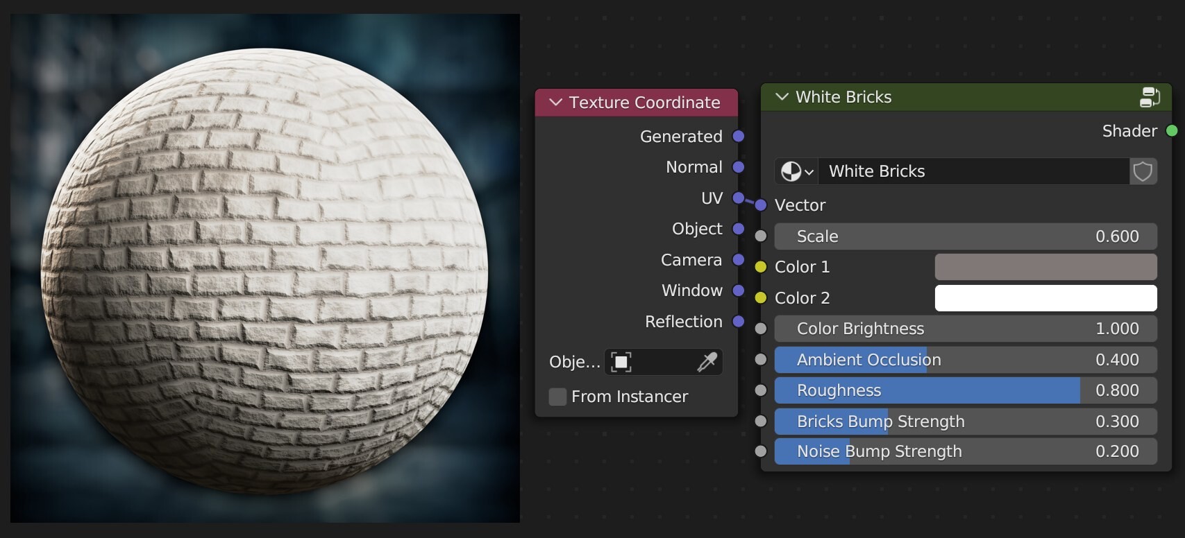 Ryan King - Procedural White Brick Material (Blender Tutorial)