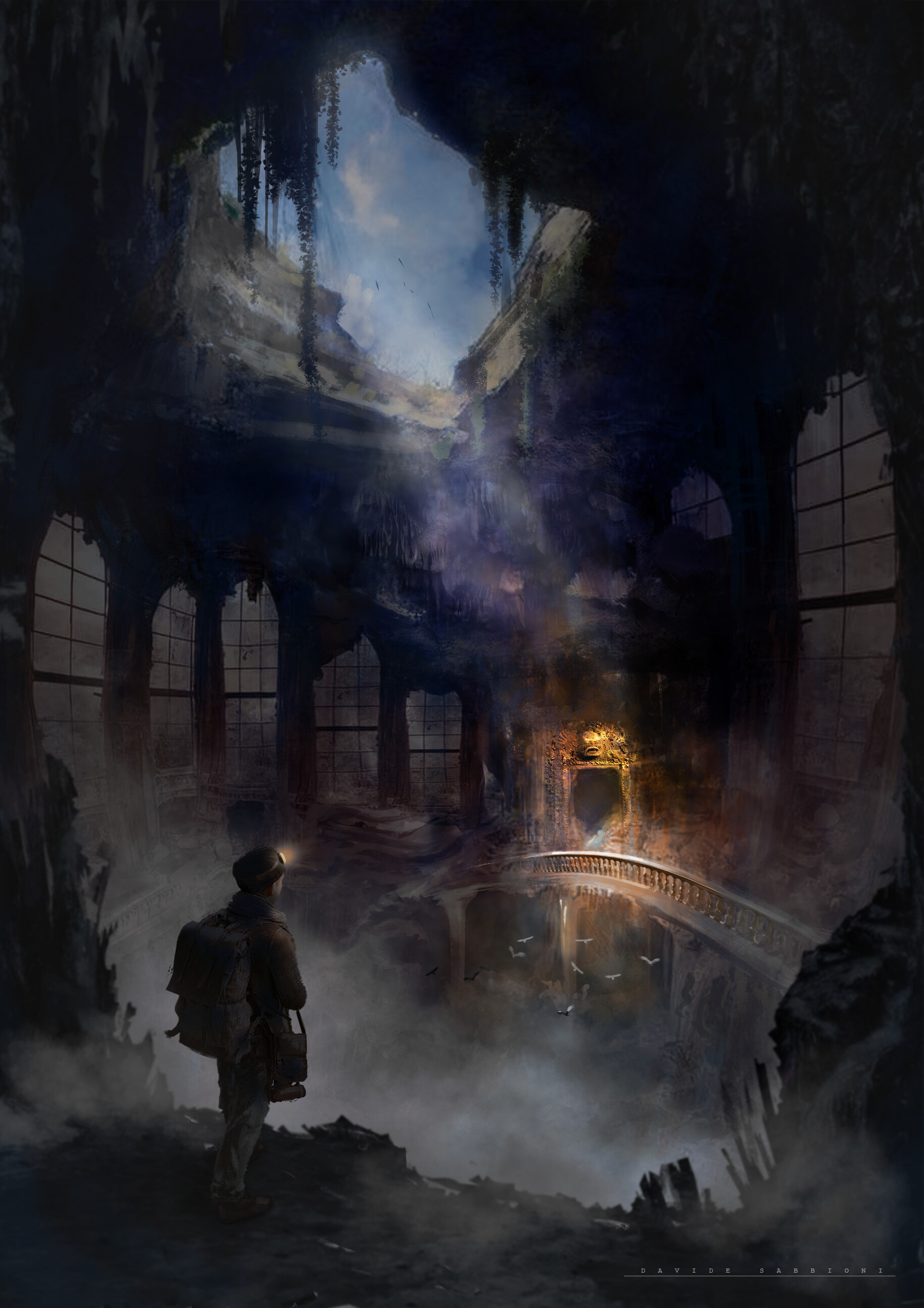 ArtStation - Explorer finds a cave