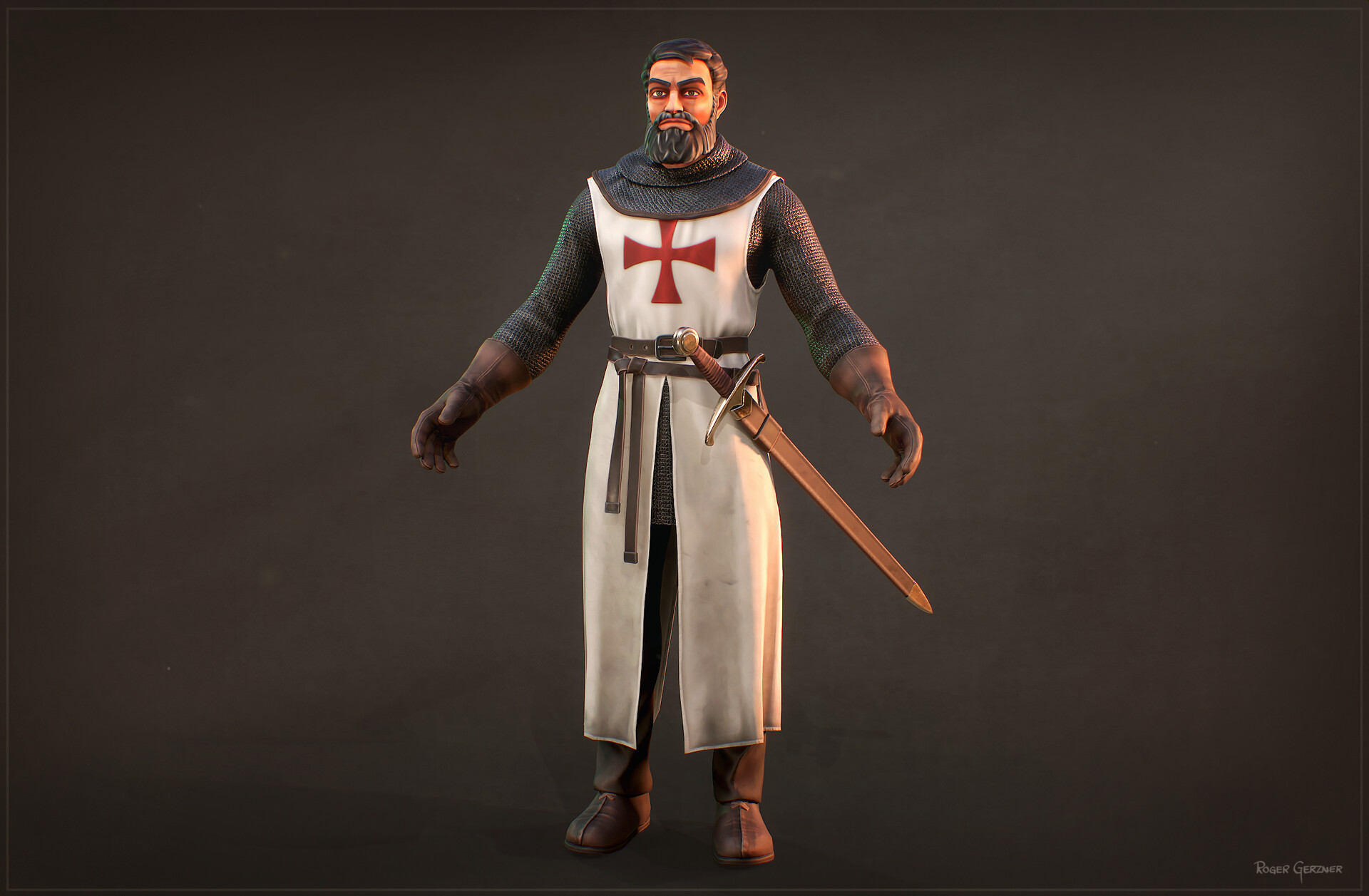 ArtStation - Stylized Crusader Knight (Templar)