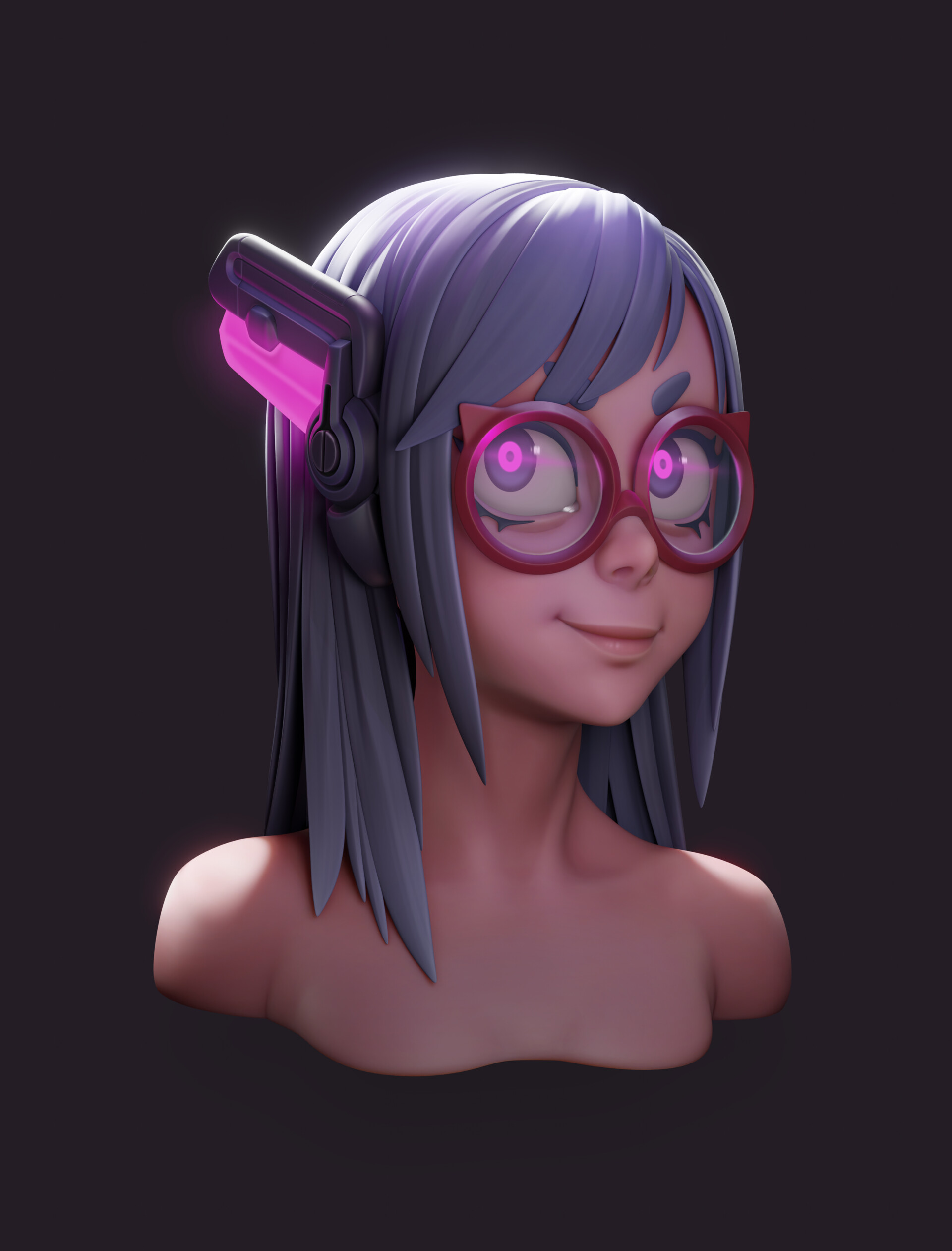 ArtStation - Cyber Candy Girl