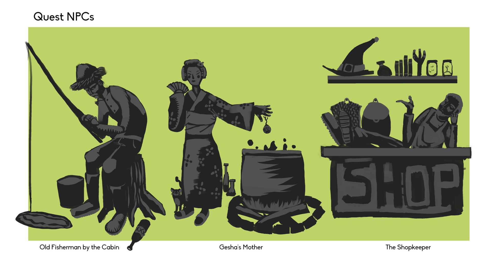 Ann Tsvetkova - Character Concept art for a D&D inspired board game