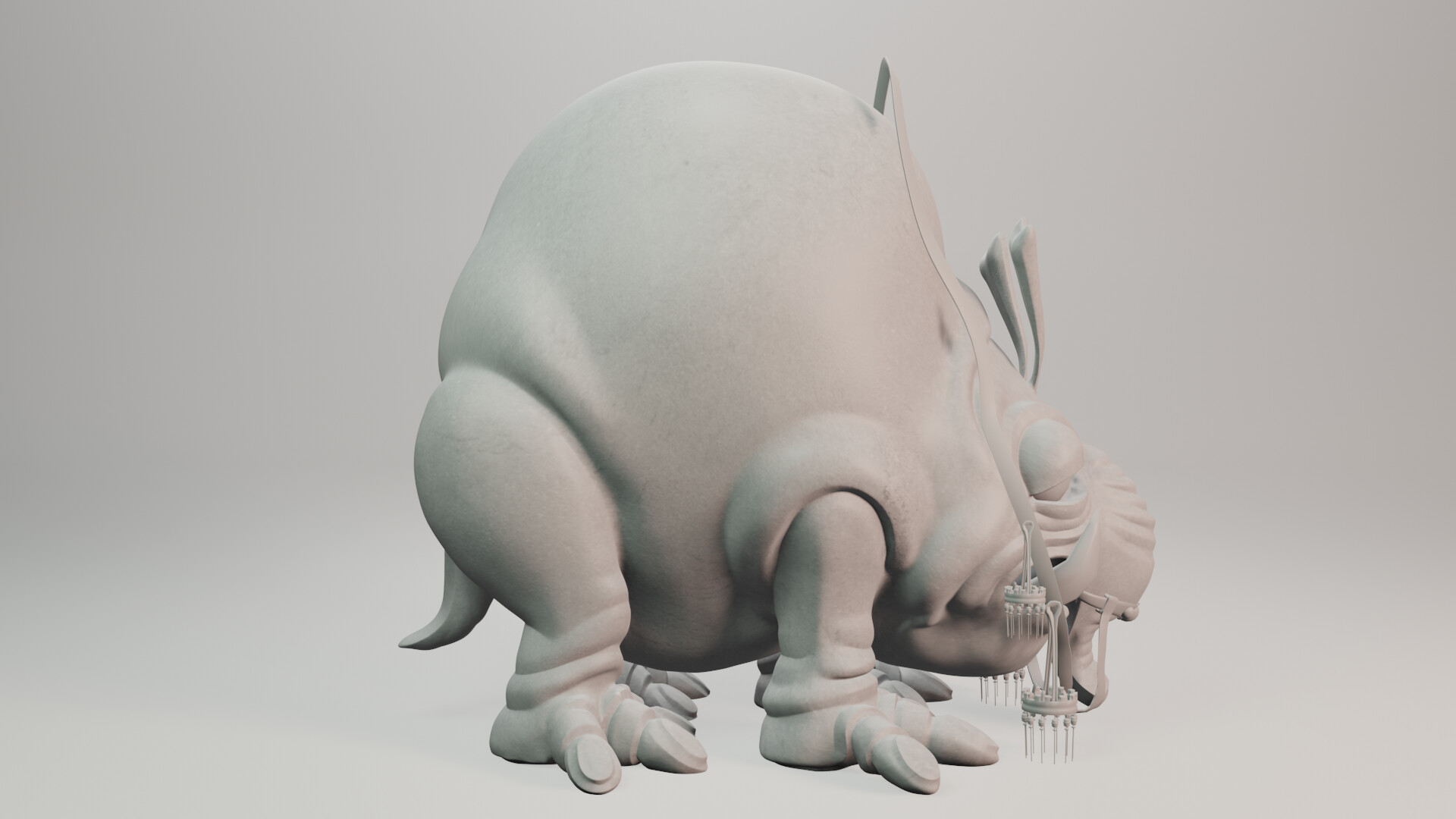 Adrian Pagador - Boarphante - 3D Stylized Creature from my 3D Modeling Demo Reel 2023, concept ...