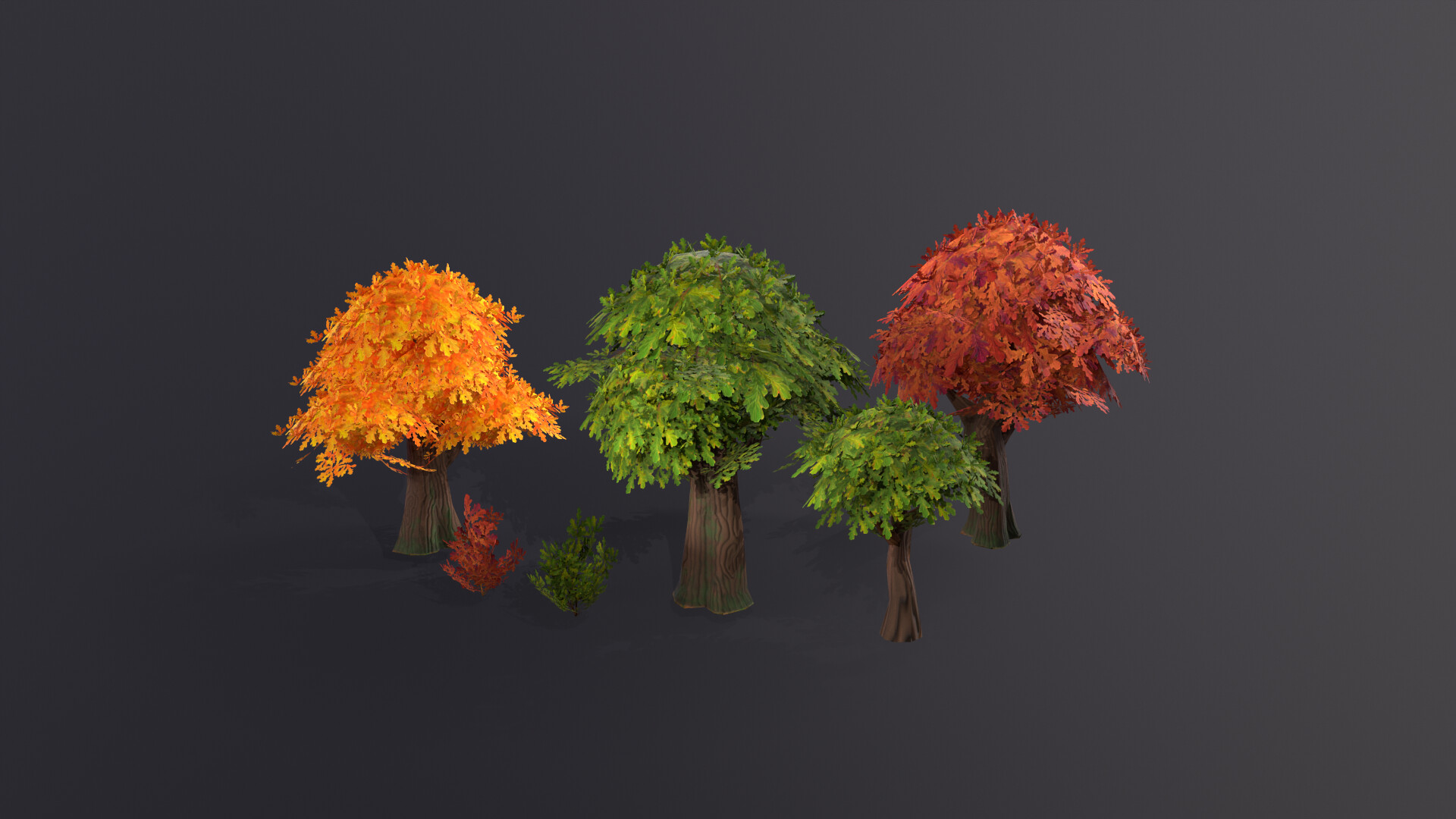 Olena - Fantasy stylized trees: hand-painted Unreal Engine foliage
