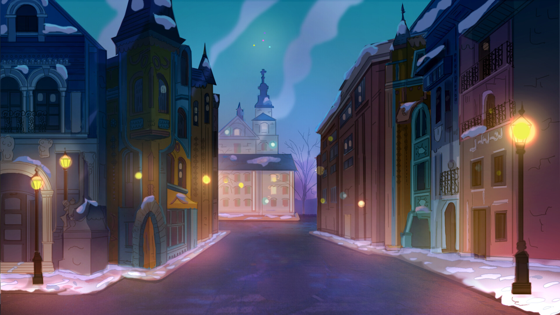 ArtStation - Street With Snow