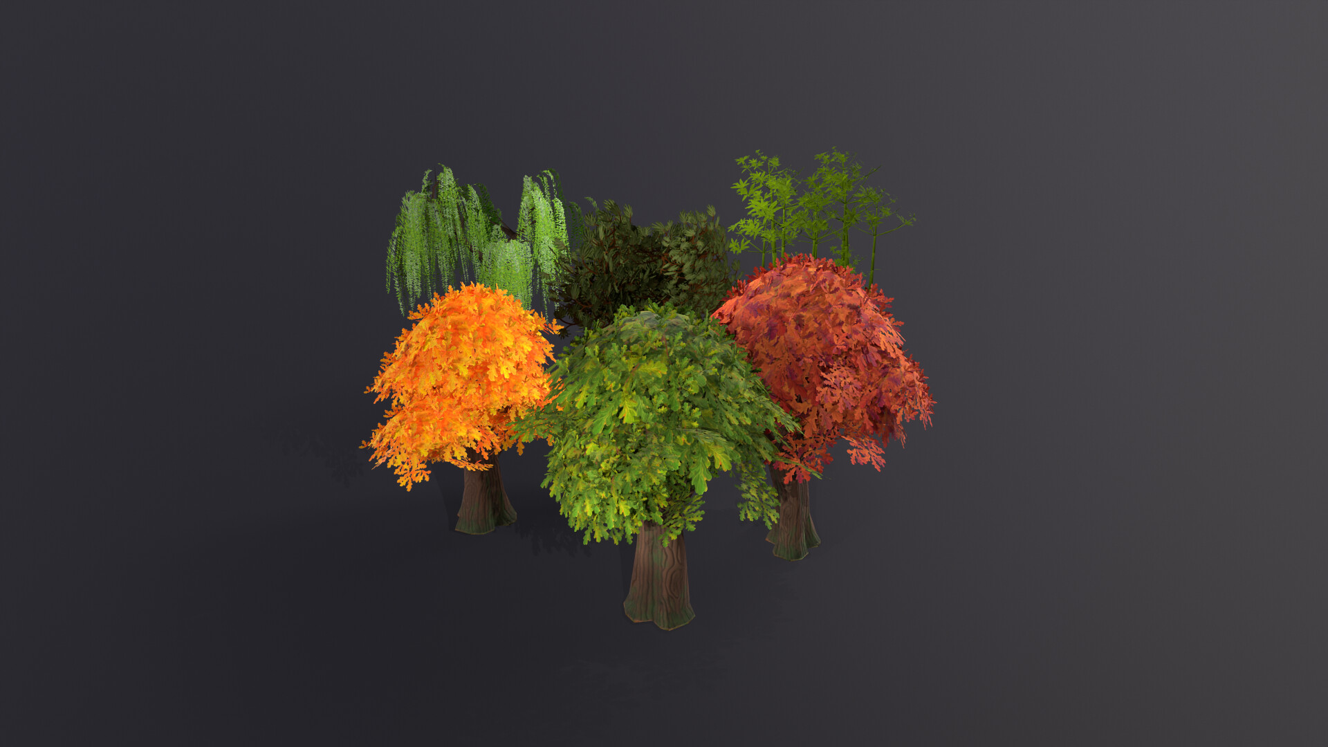 Olena - Fantasy stylized trees: hand-painted Unreal Engine foliage