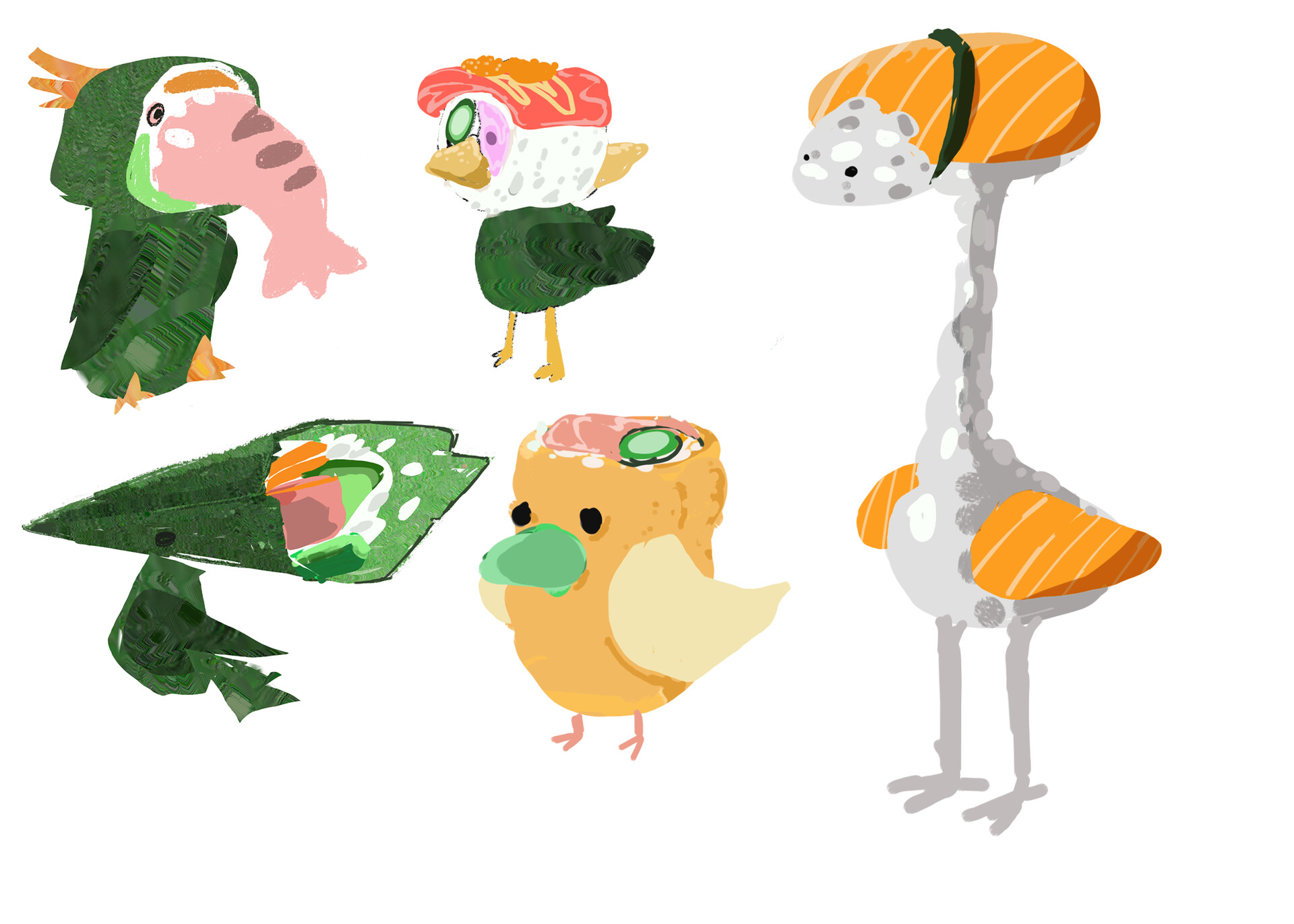 ArtStation - sushi birds