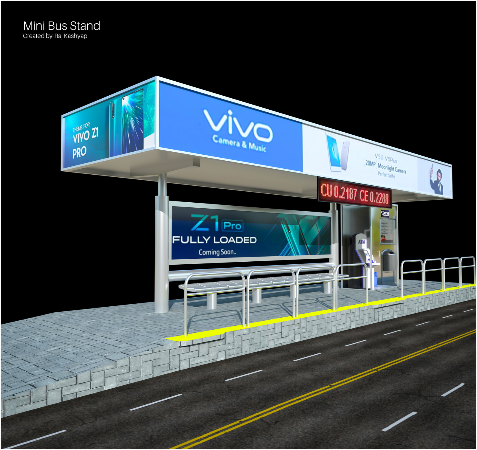 Raj Kashyap - Mini Bus Stand | 3D Work | Raj Kashyap