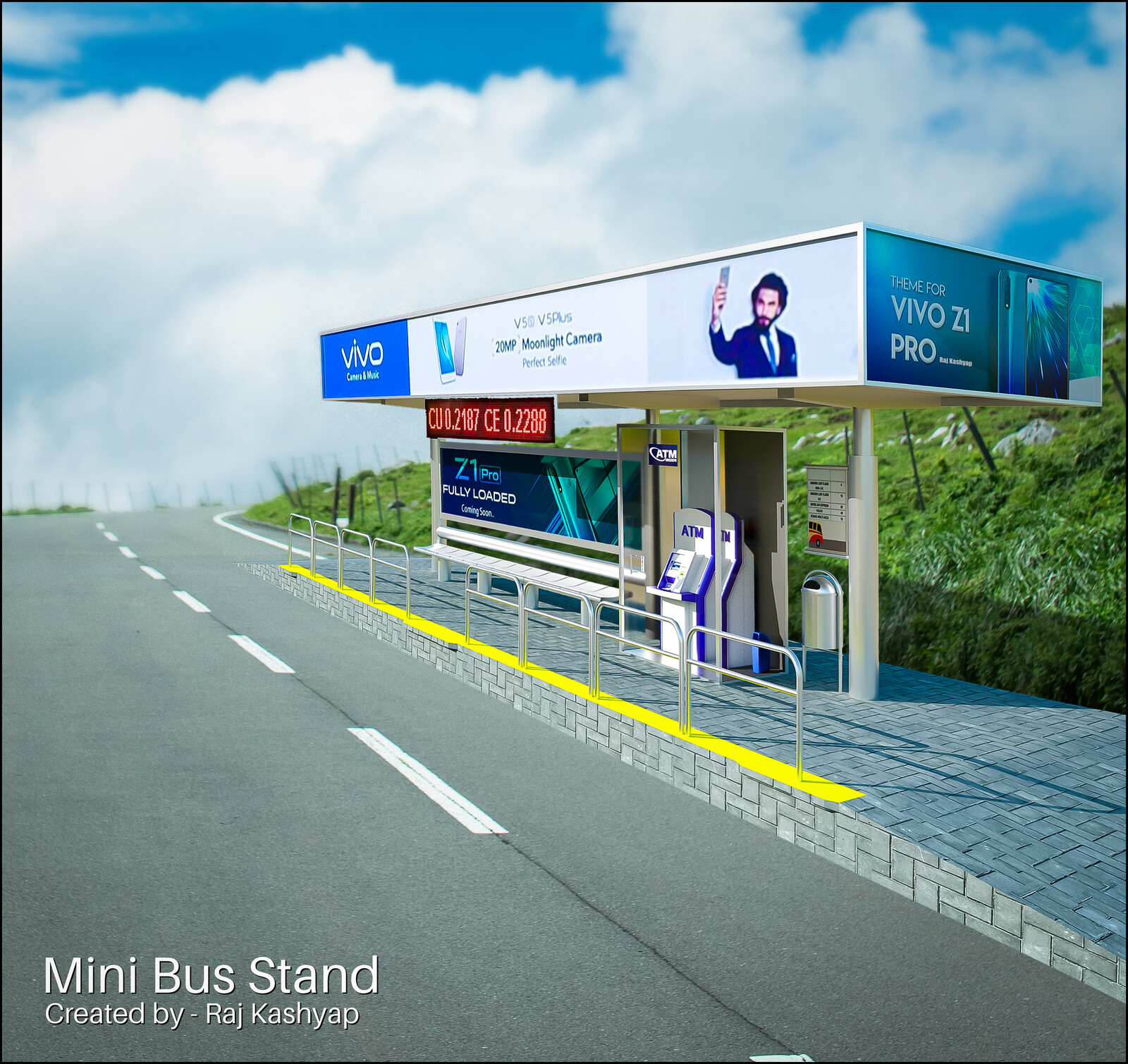 Raj Kashyap - Mini Bus Stand | 3D Work | Raj Kashyap