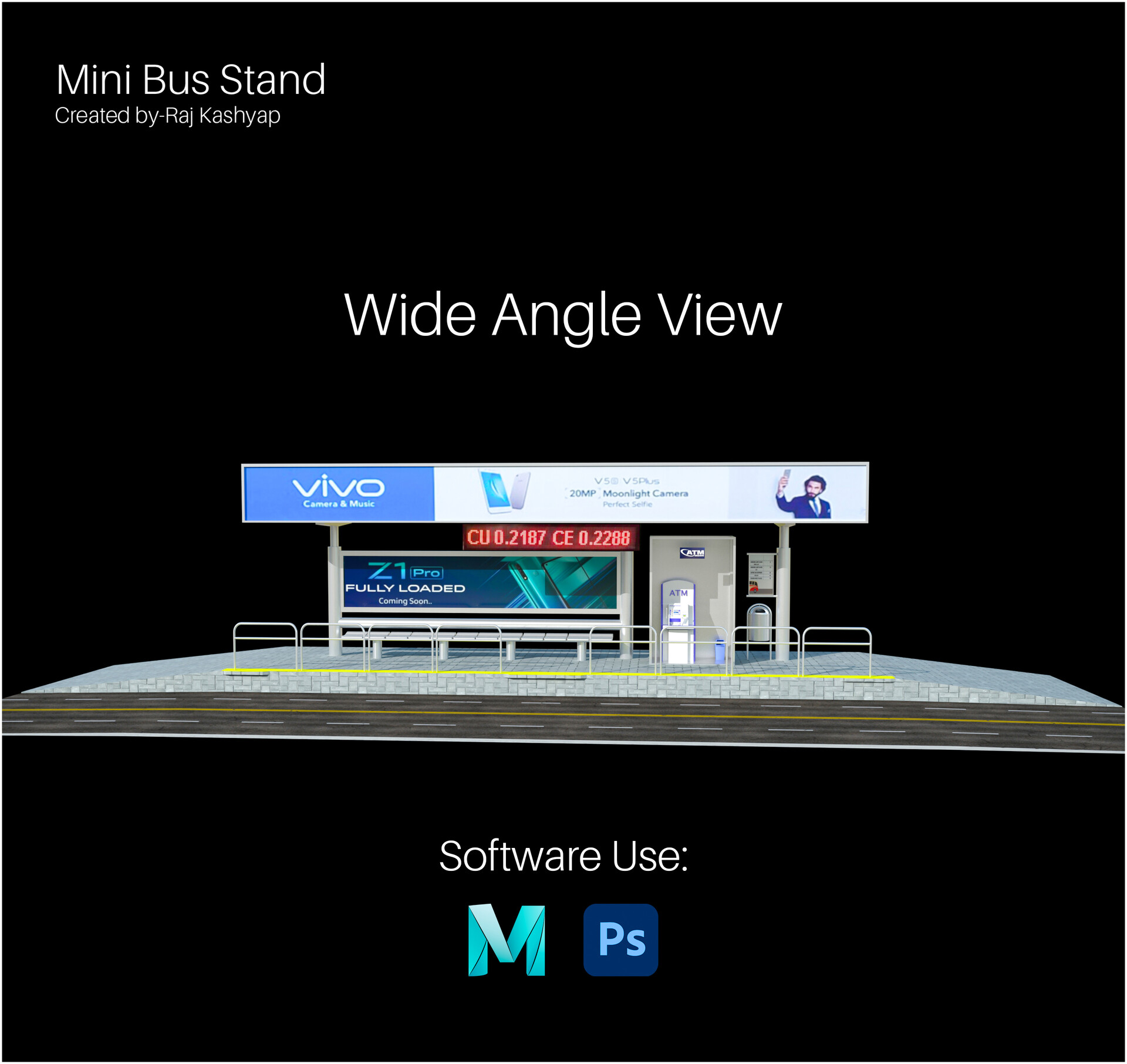 Raj Kashyap - Mini Bus Stand | 3D Work | Raj Kashyap