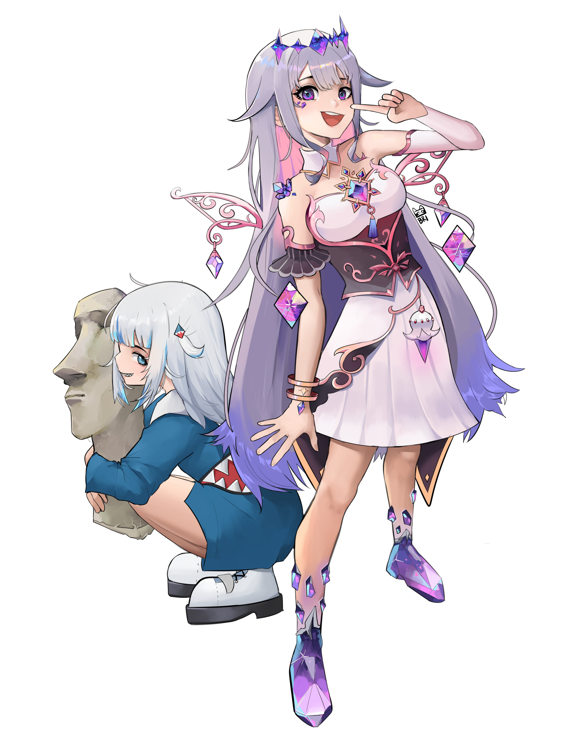 ArtStation - Bijou and Gura - Hololive EN