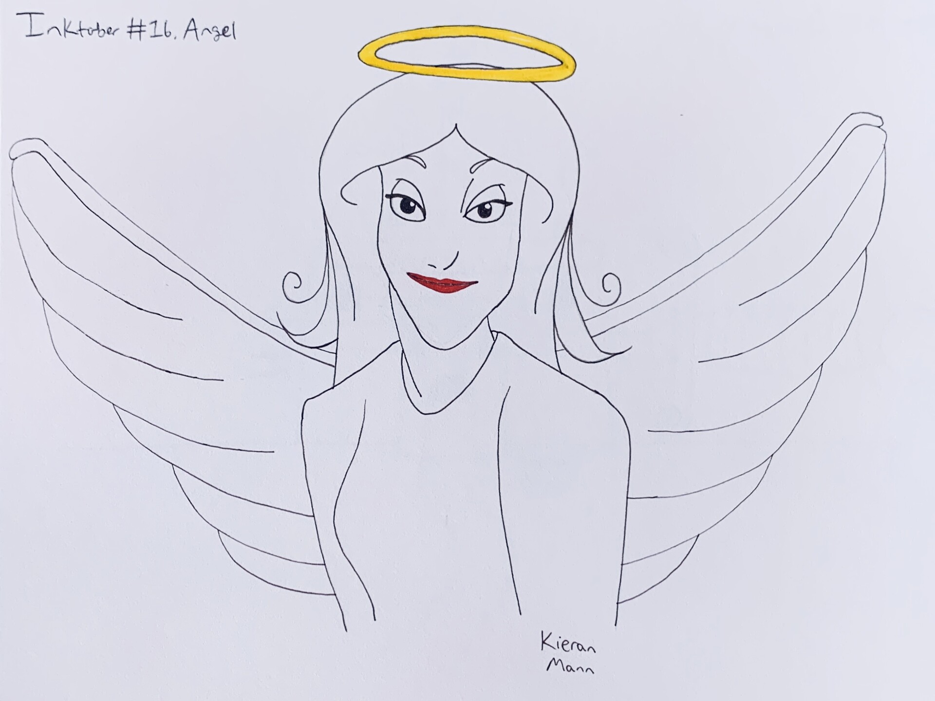 ArtStation - Inktober 2023 Day 16 - Angel