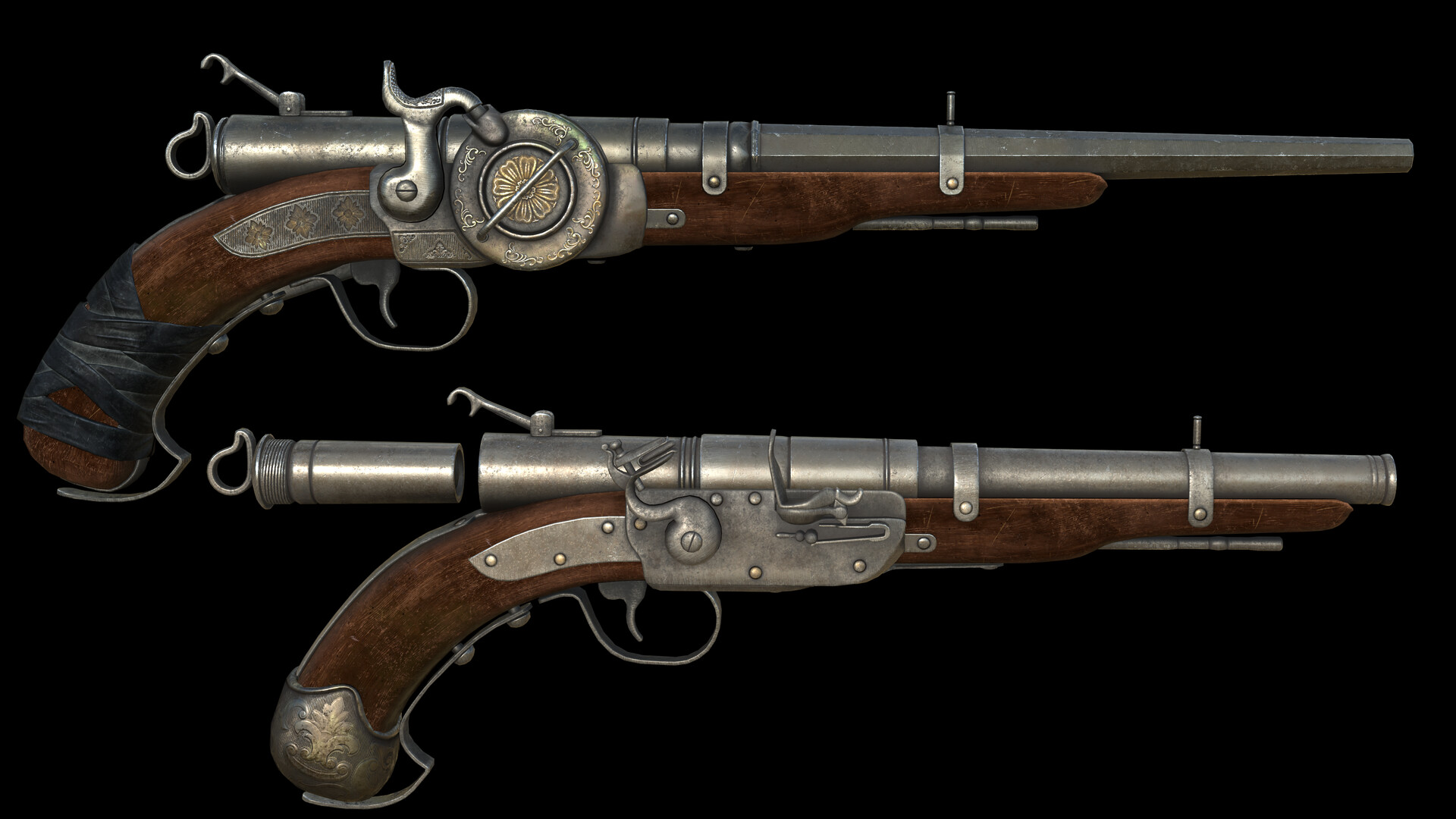 ArtStation - Some Comission Works Wild West Guns