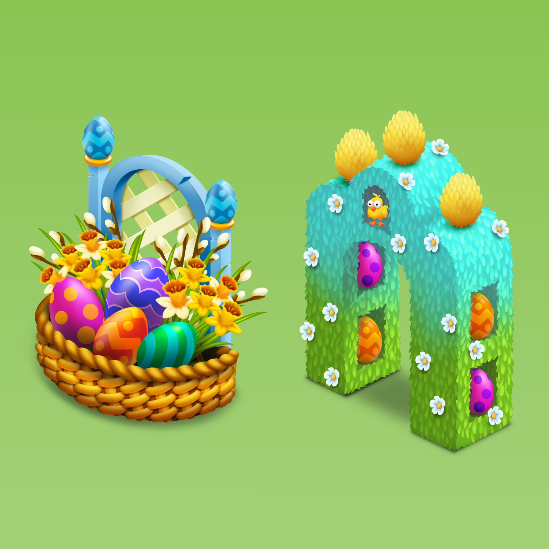 Surface Digital - Hay Day : Easter Set