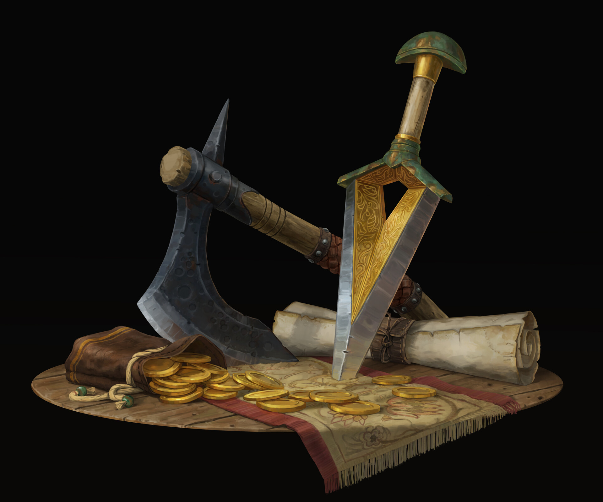 ArtStation - Mercenary weapon piece