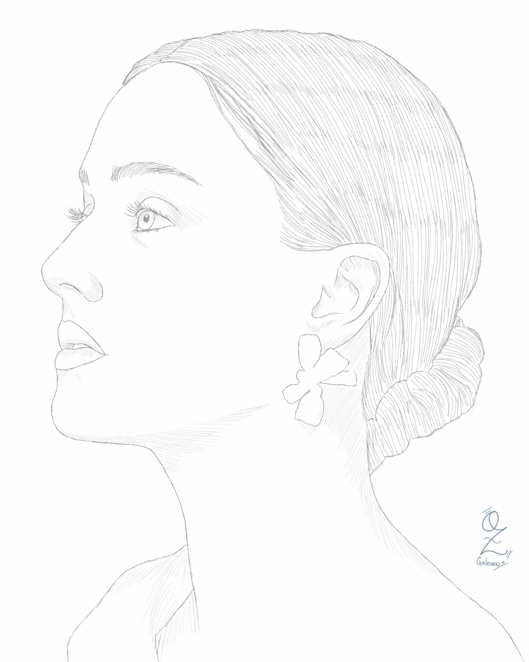 ArtStation - Side Face Sketch 4 by Oz Galeano
