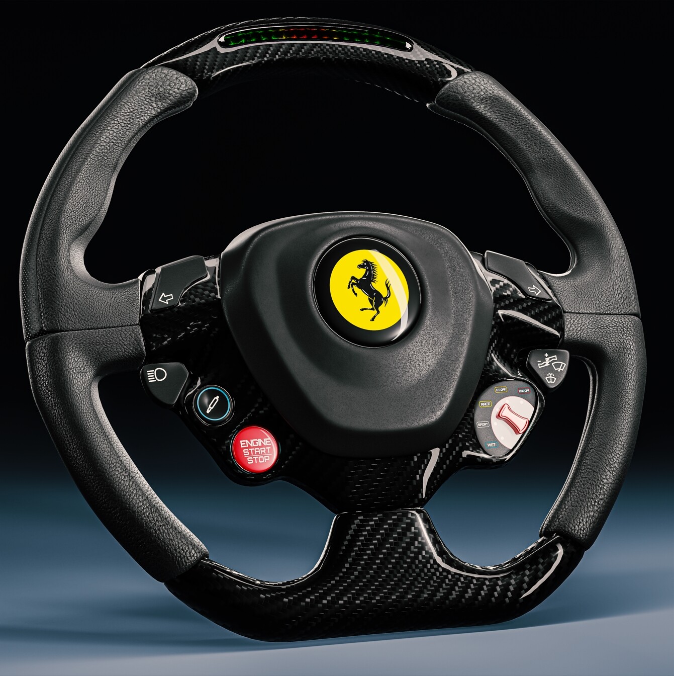 ArtStation - Ferrari 488 Spider steering wheel