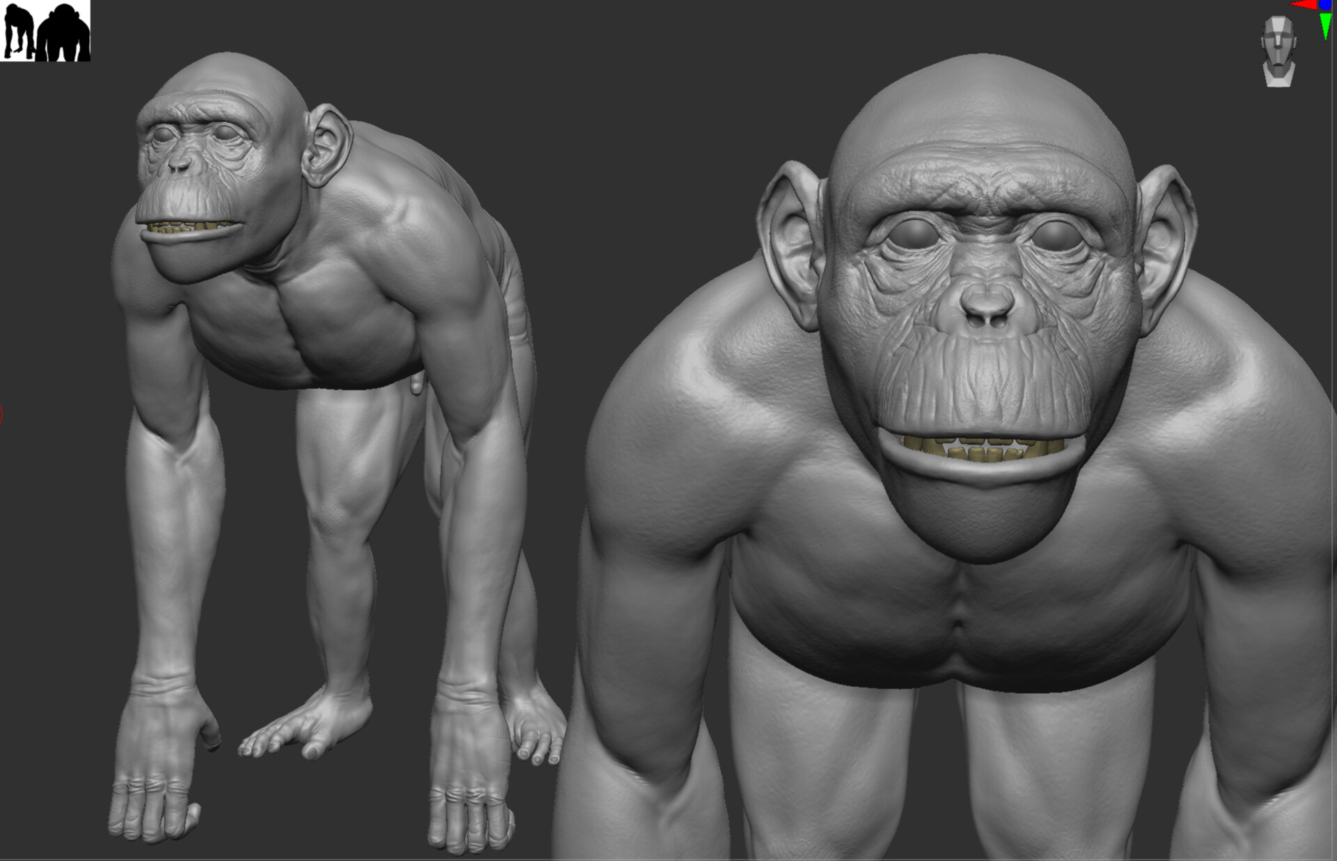 Pete Flint - Chimp Creature Model