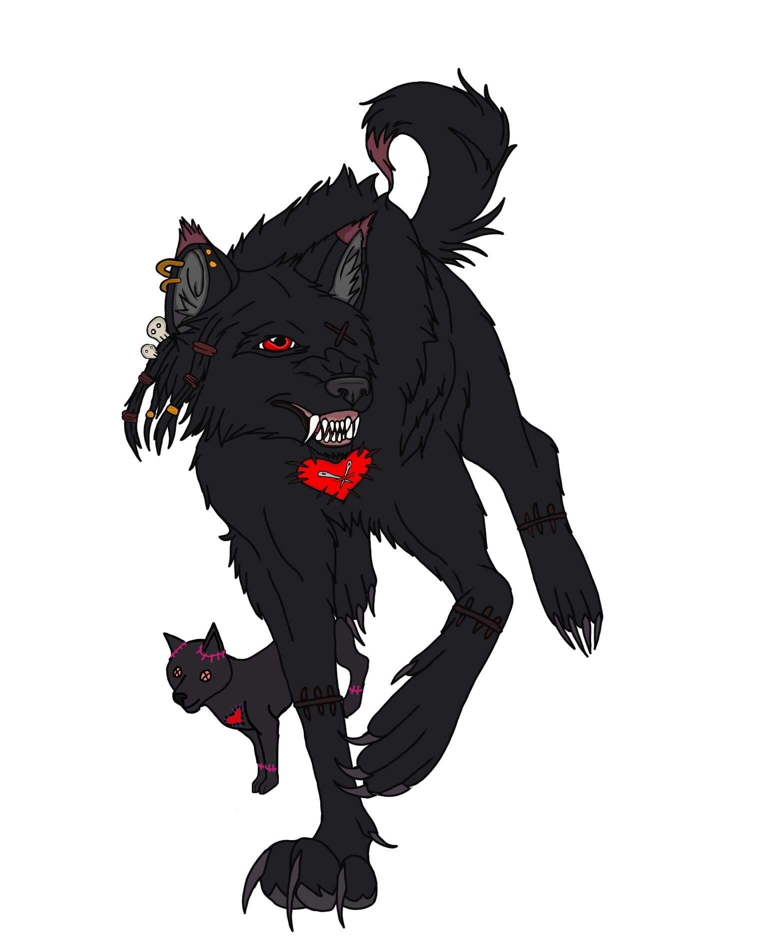 Sabrina Brown - Fireheart Chimera Custom Voodoo Wolf