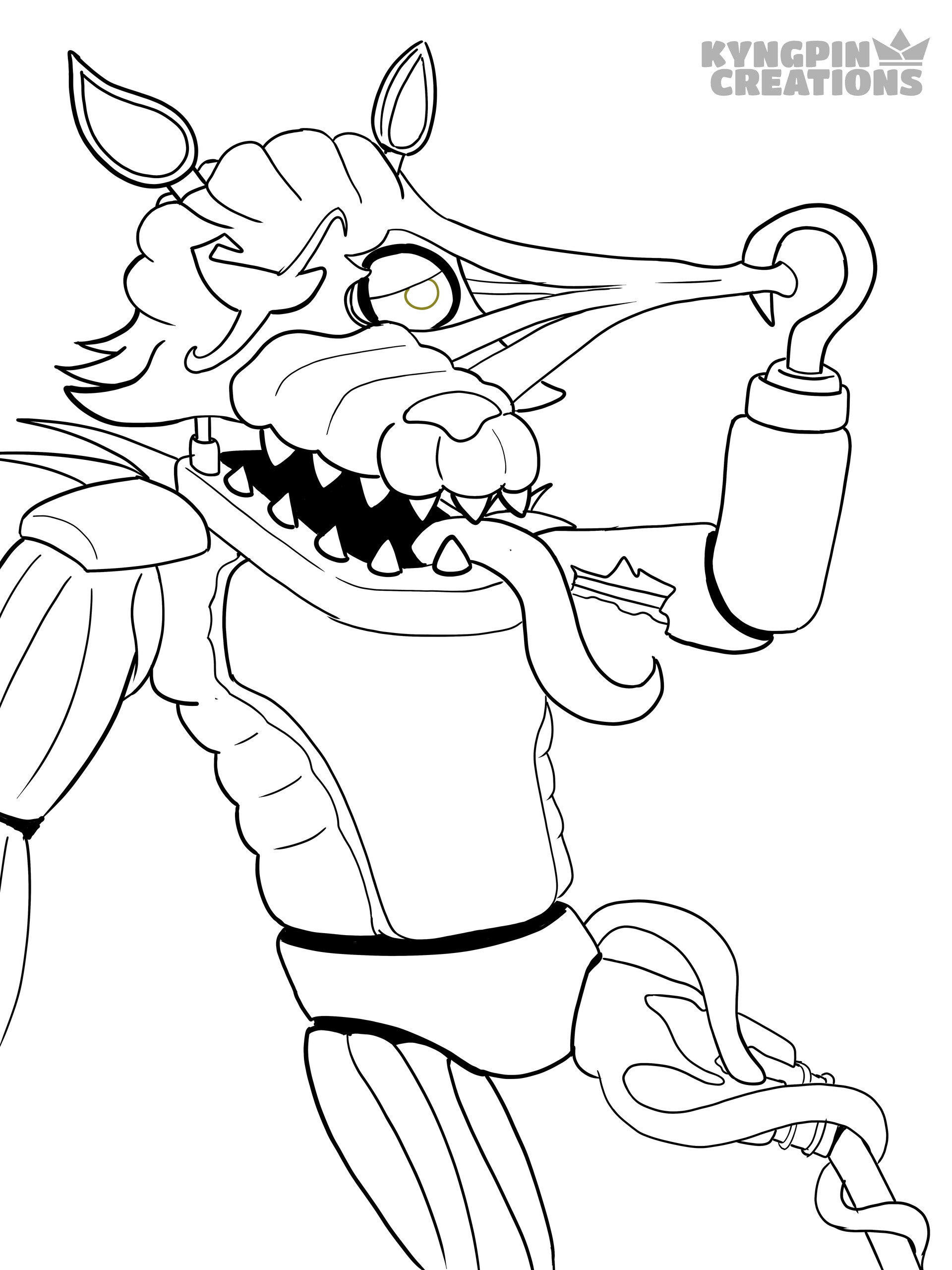 five nights at freddy's coloring pages foxy