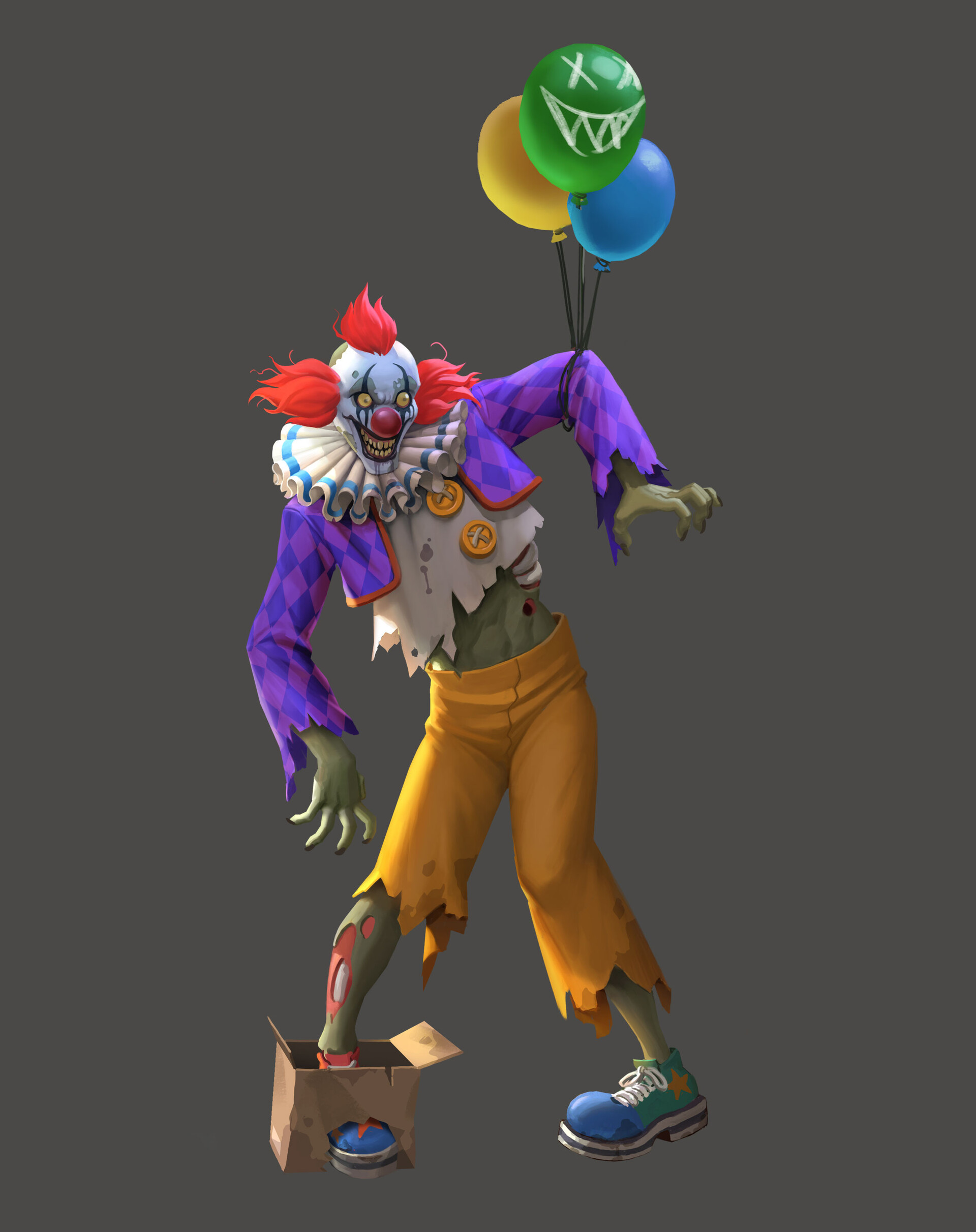ArtStation - A CLOWN ZOMBIE